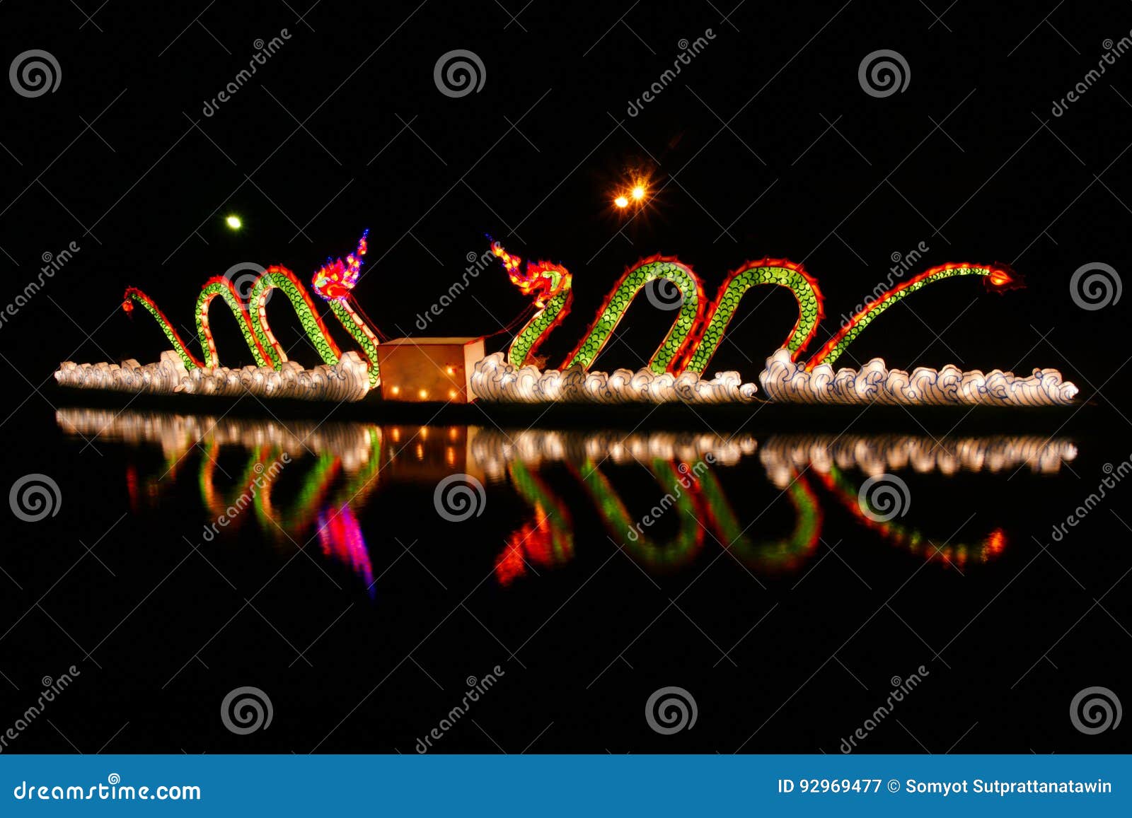 The Serpent Design Architecture Of Laos Temple Stock Photo ...