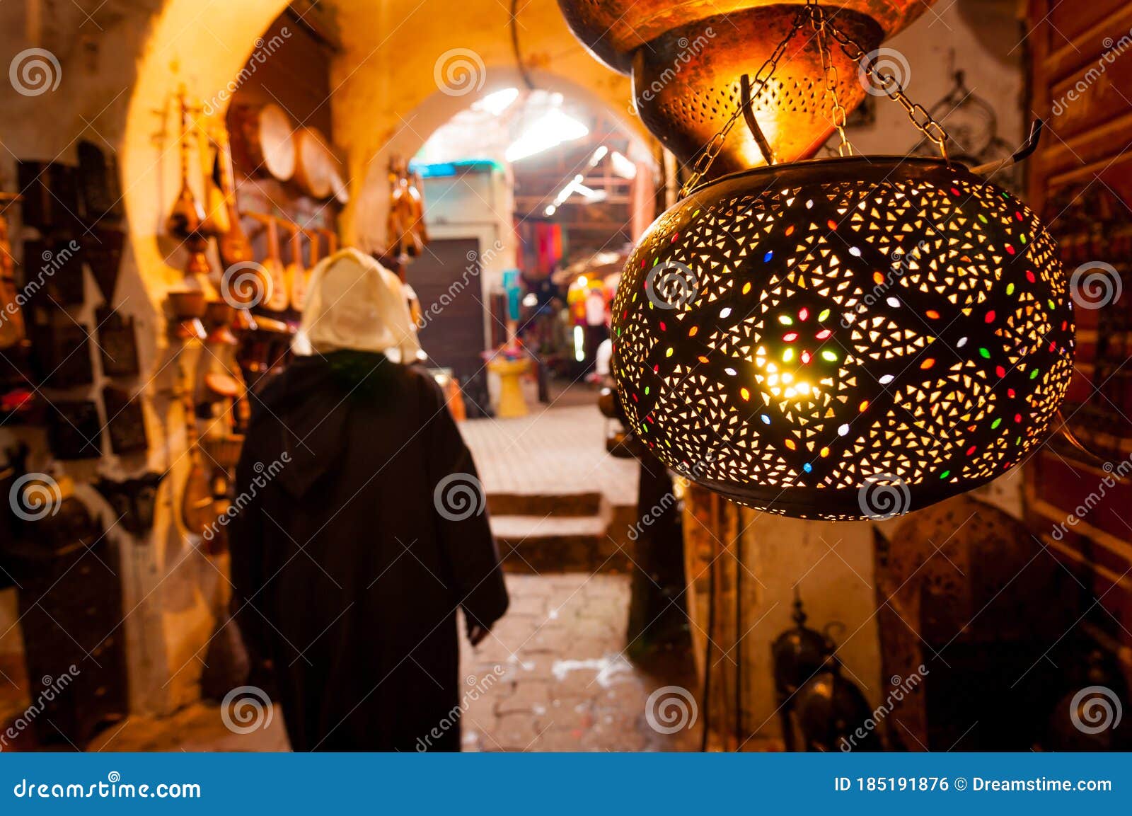 Lantern Shop Marrakech Souk, Morocco. Stock Photo - Image of lights ...
