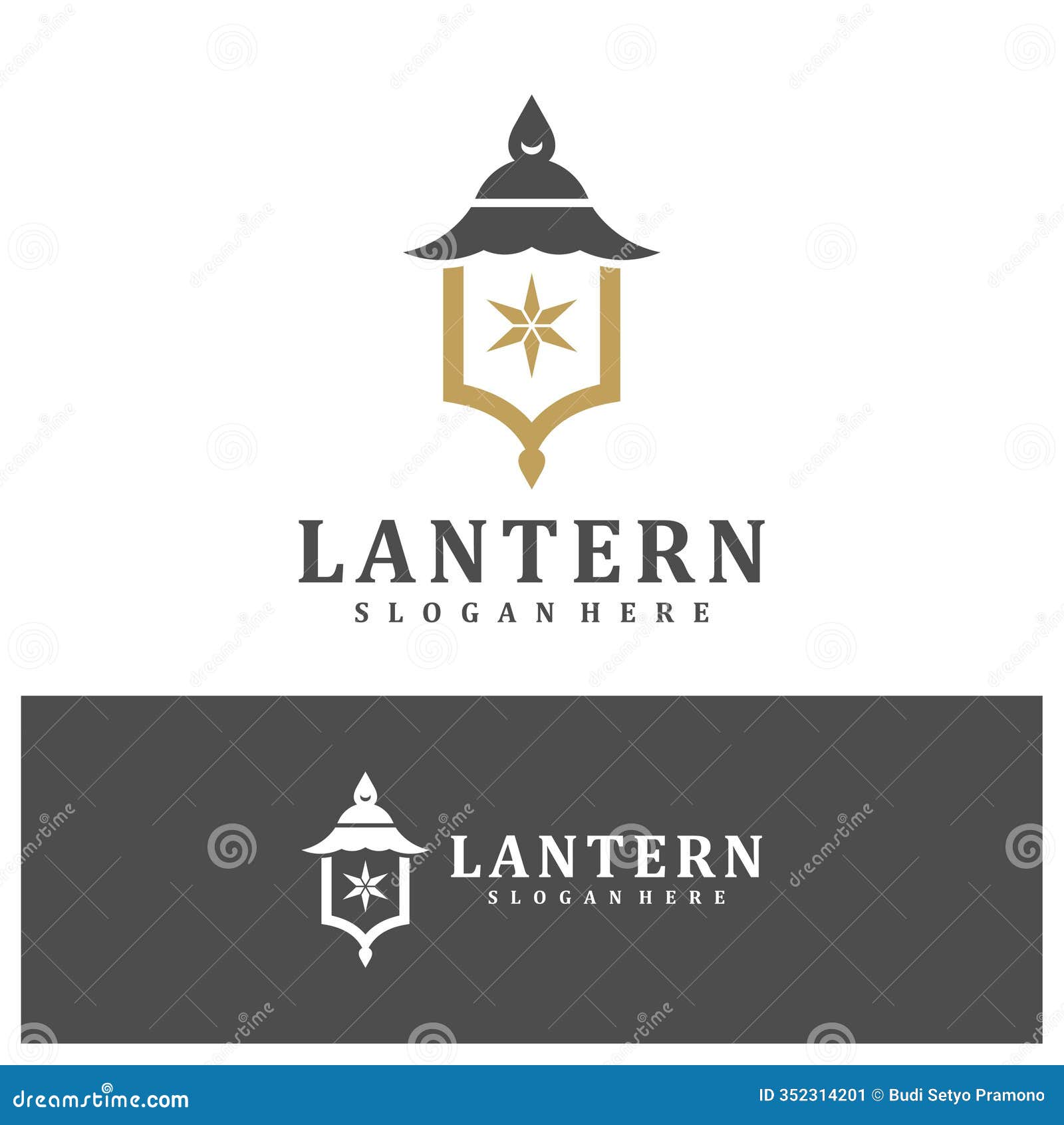 Lantern Star Logo Vector Illustration. Star Lantern Logo Design Concept ...