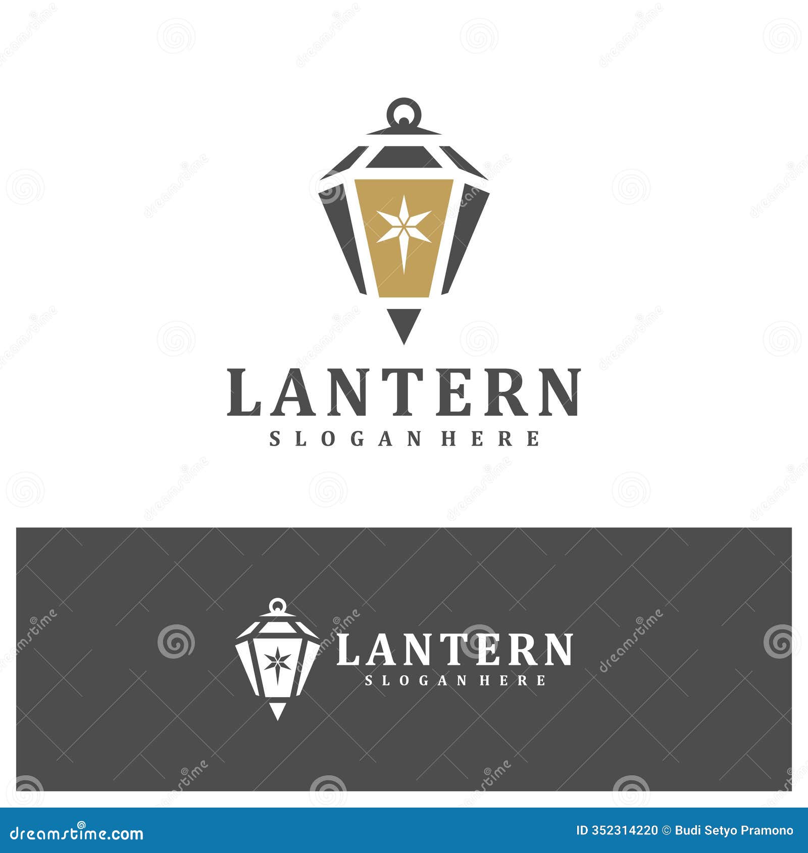 Lantern Star Logo Vector Illustration. Star Lantern Logo Design Concept ...