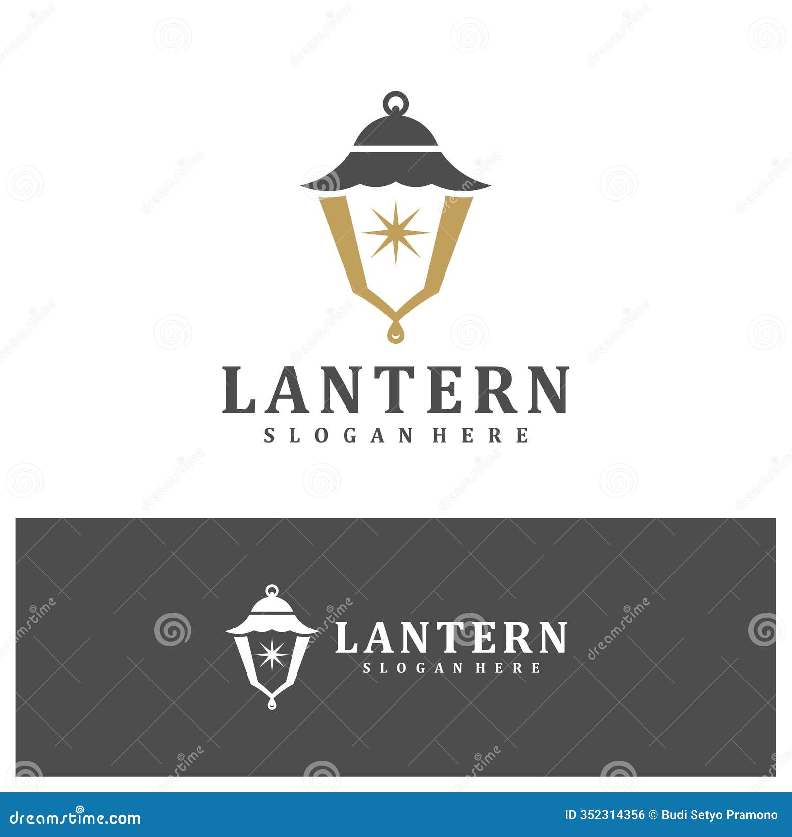 Lantern Star Logo Vector Illustration. Star Lantern Logo Design Concept ...