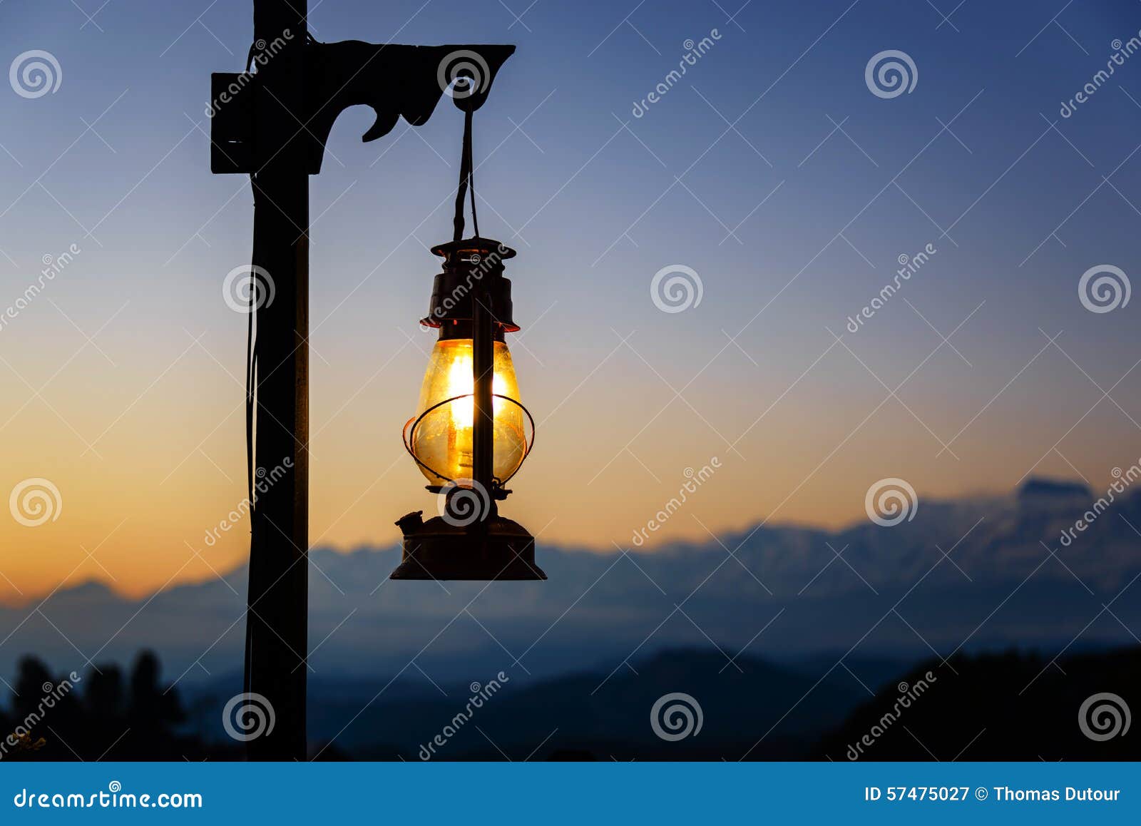 Lantern at sunset stock image. Image of decoration, landscape - 57475027