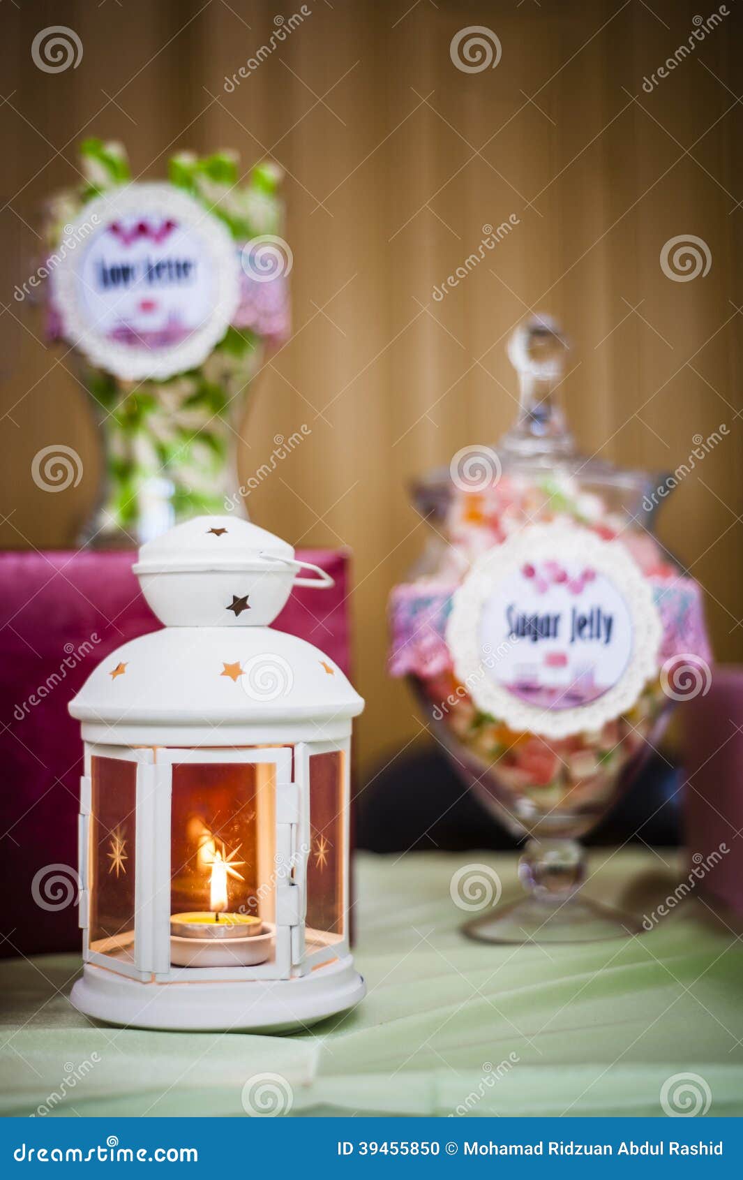 Lantern with Sweets and Snacks Stock Photo - Image of ceremony ...
