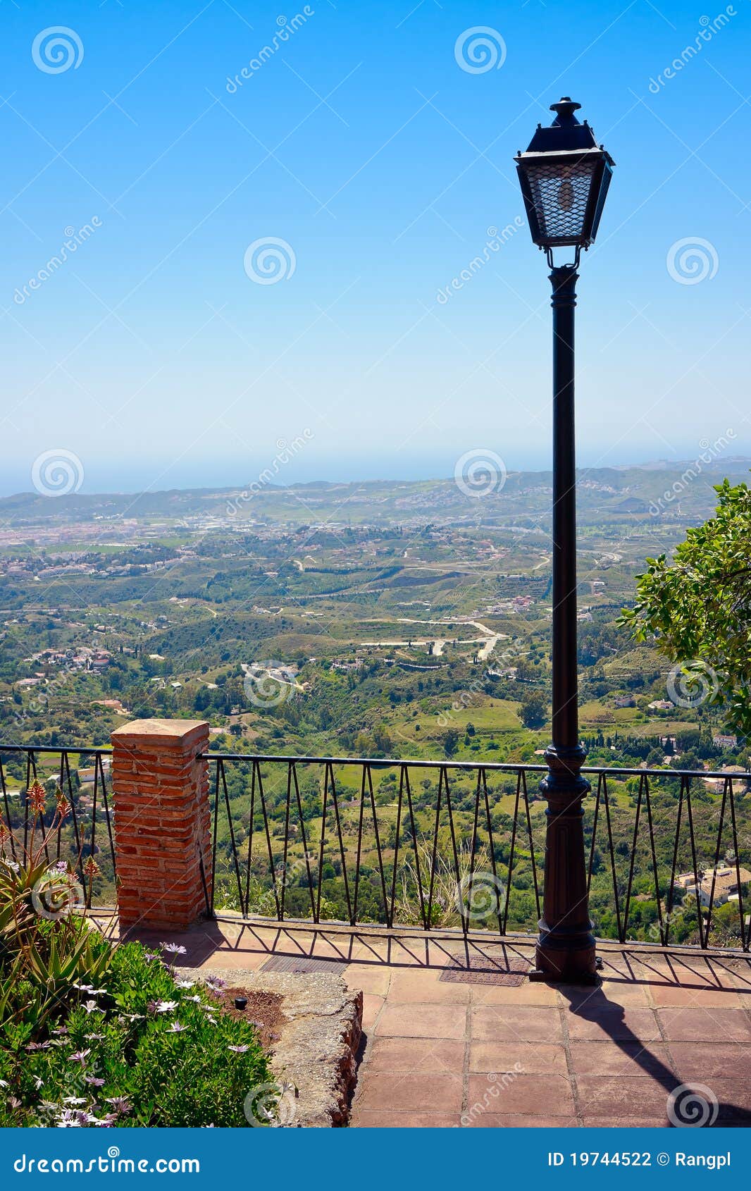 Lantern at Viewpoint stock photo. Image of andalusia - 19744522