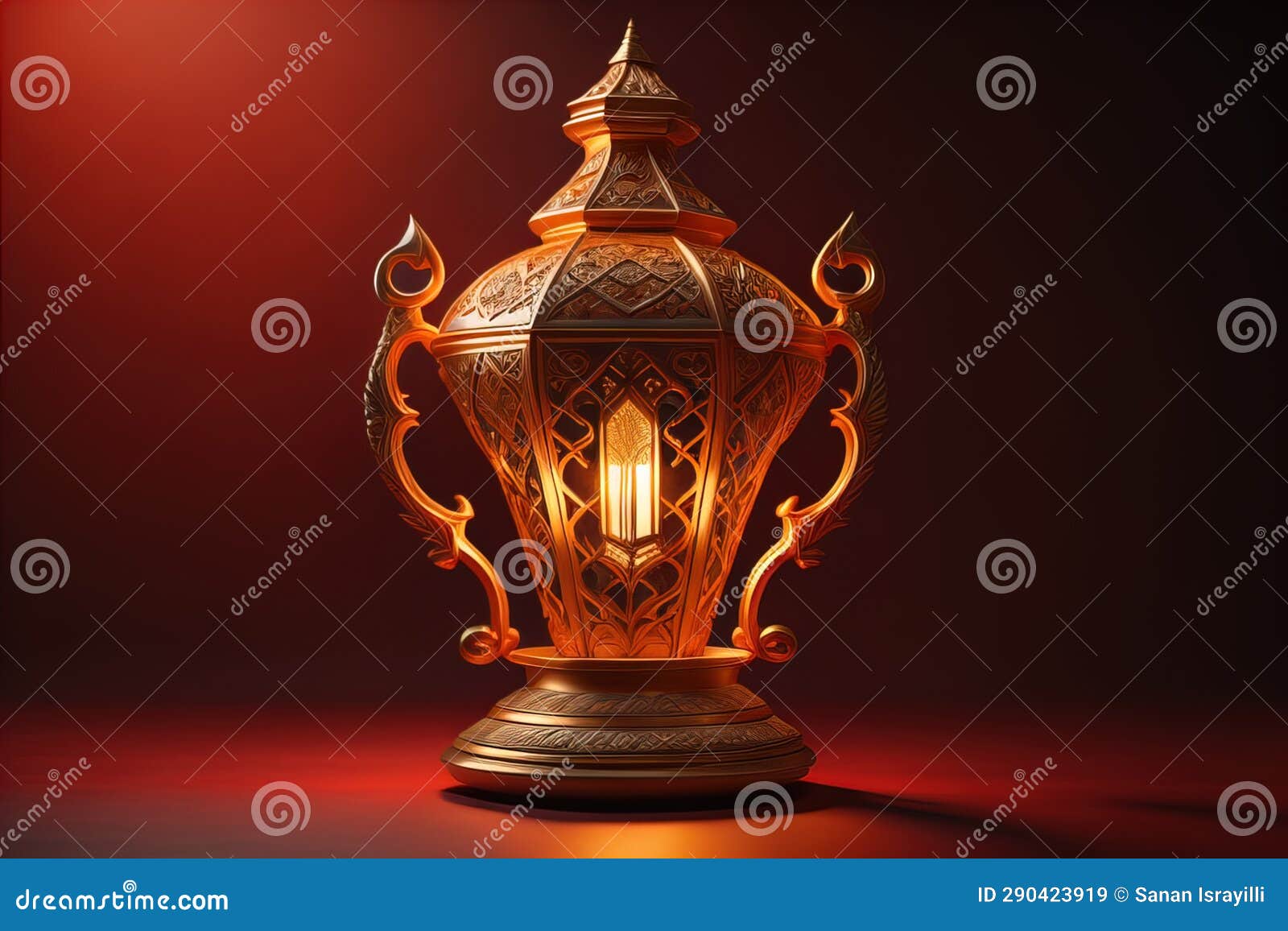 Lantern on a Wooden Table and a Dark Background. Ai Generative Stock ...