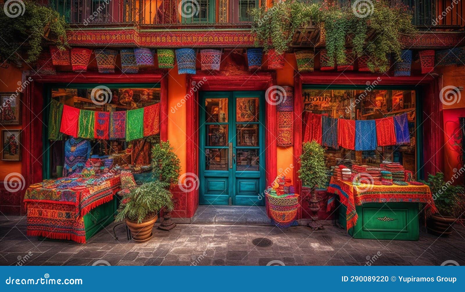 Lanterns Decorate the Traditional Asian Souvenir Store Generated by AI ...