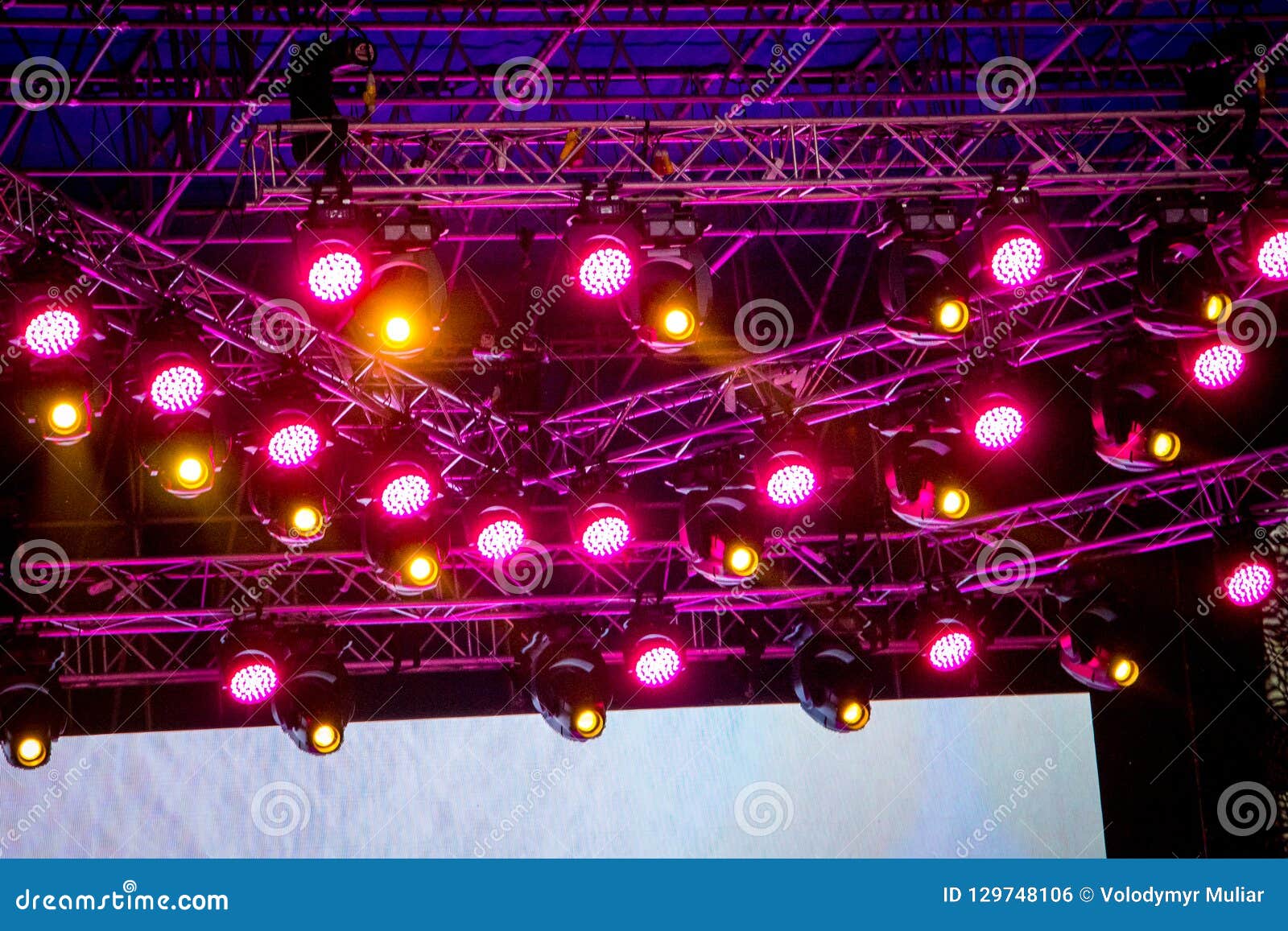 Lanterns on a Festive Stage To Create Light Effects_ Stock Photo ...
