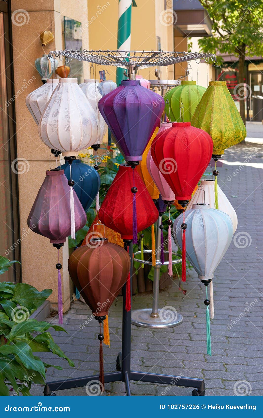 Lanterns in Front of a Shop Stock Photo - Image of souvenir, decoration ...