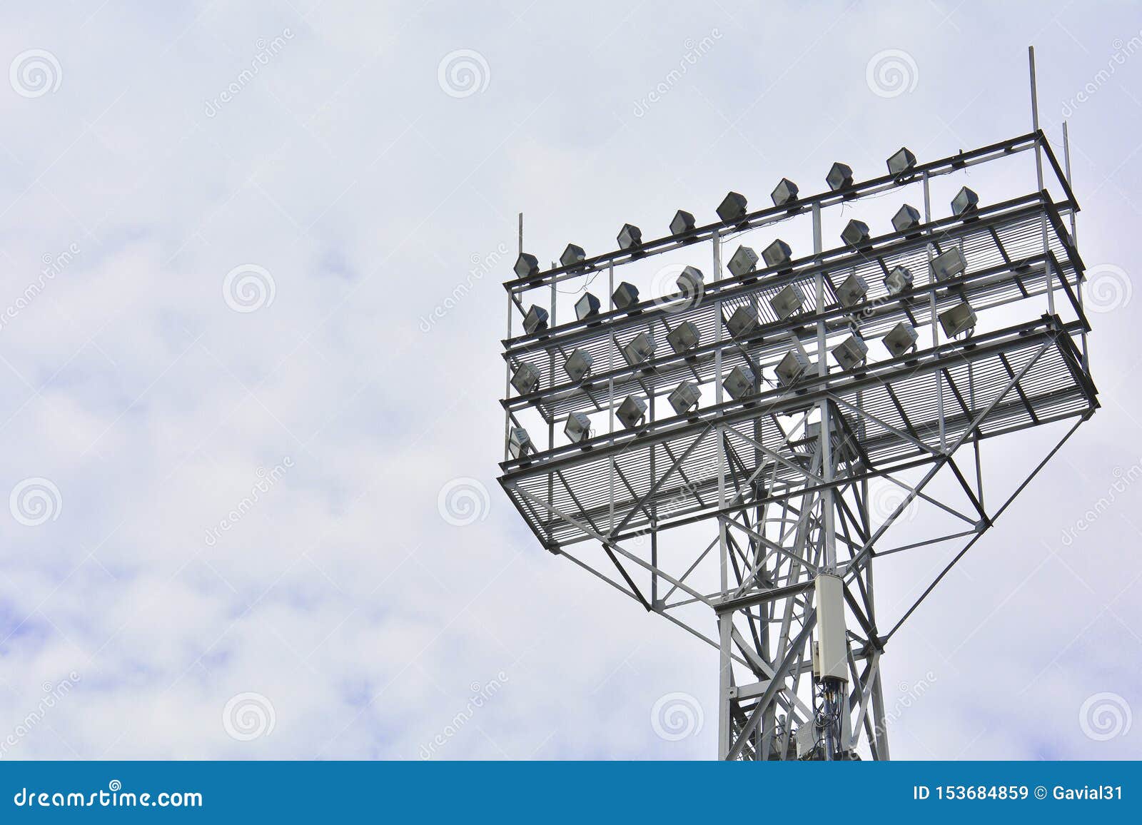 Lanterns Lighting Projector. Many Electric Lanterns Powerful at Stadium ...