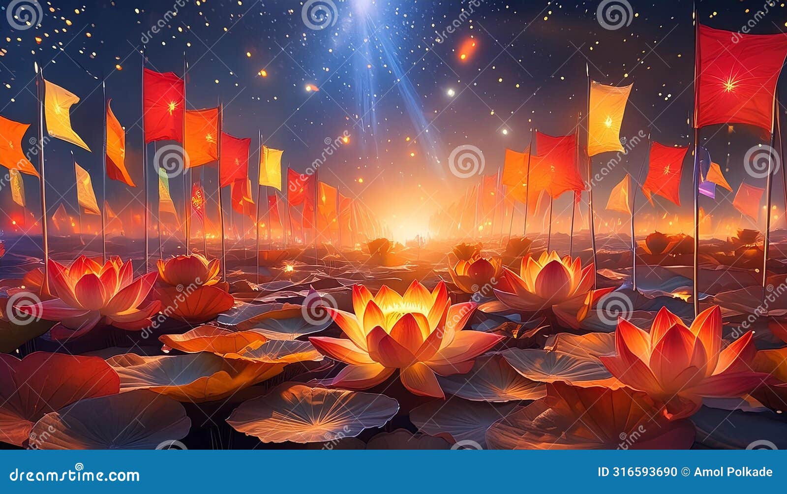 Hindu Bhagwa Flag Icon. Sanatan Orange Flag Sign Cartoon Vector ...