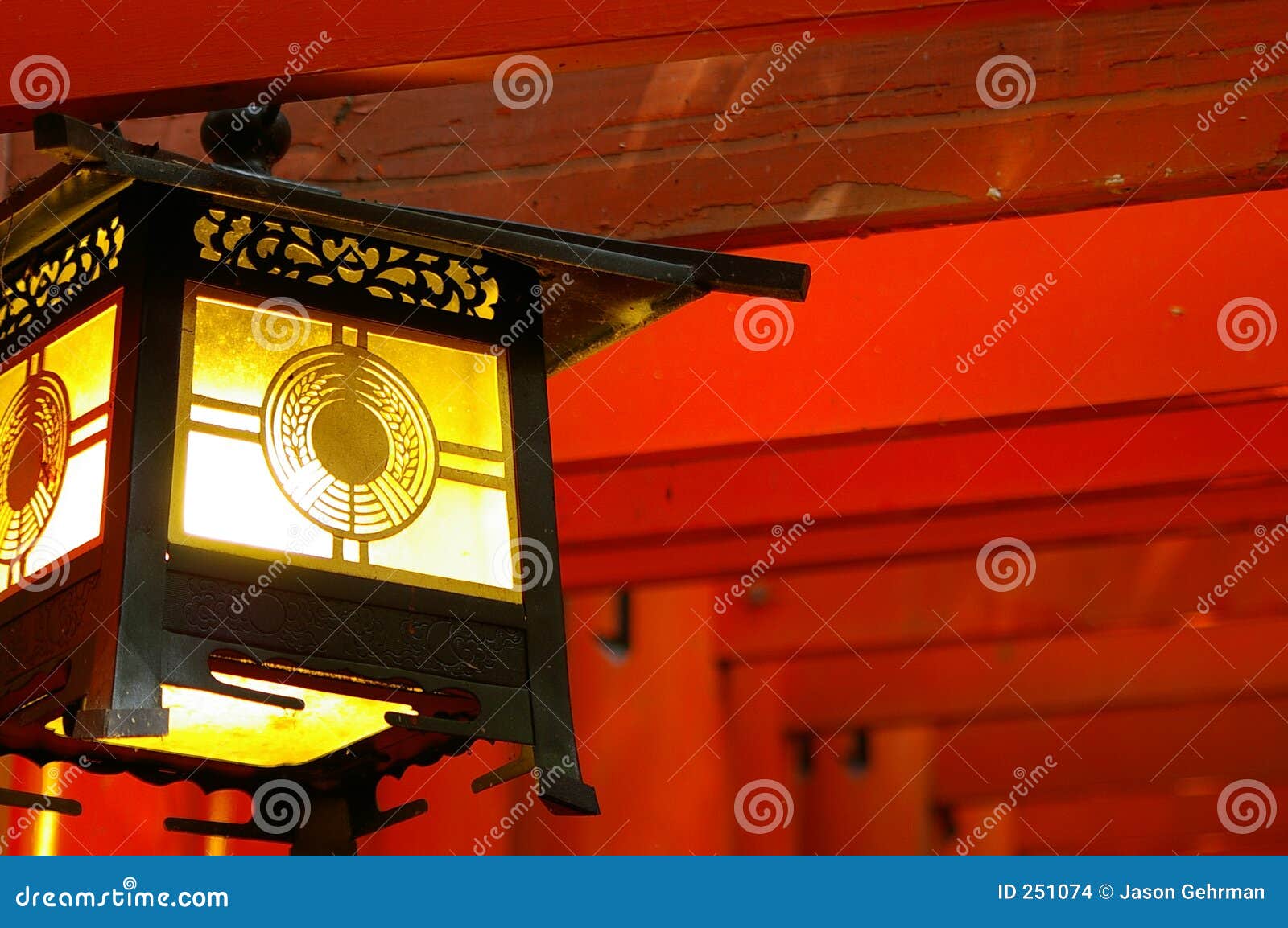 Lanterns and Tori stock photo. Image of religion, illumination - 251074