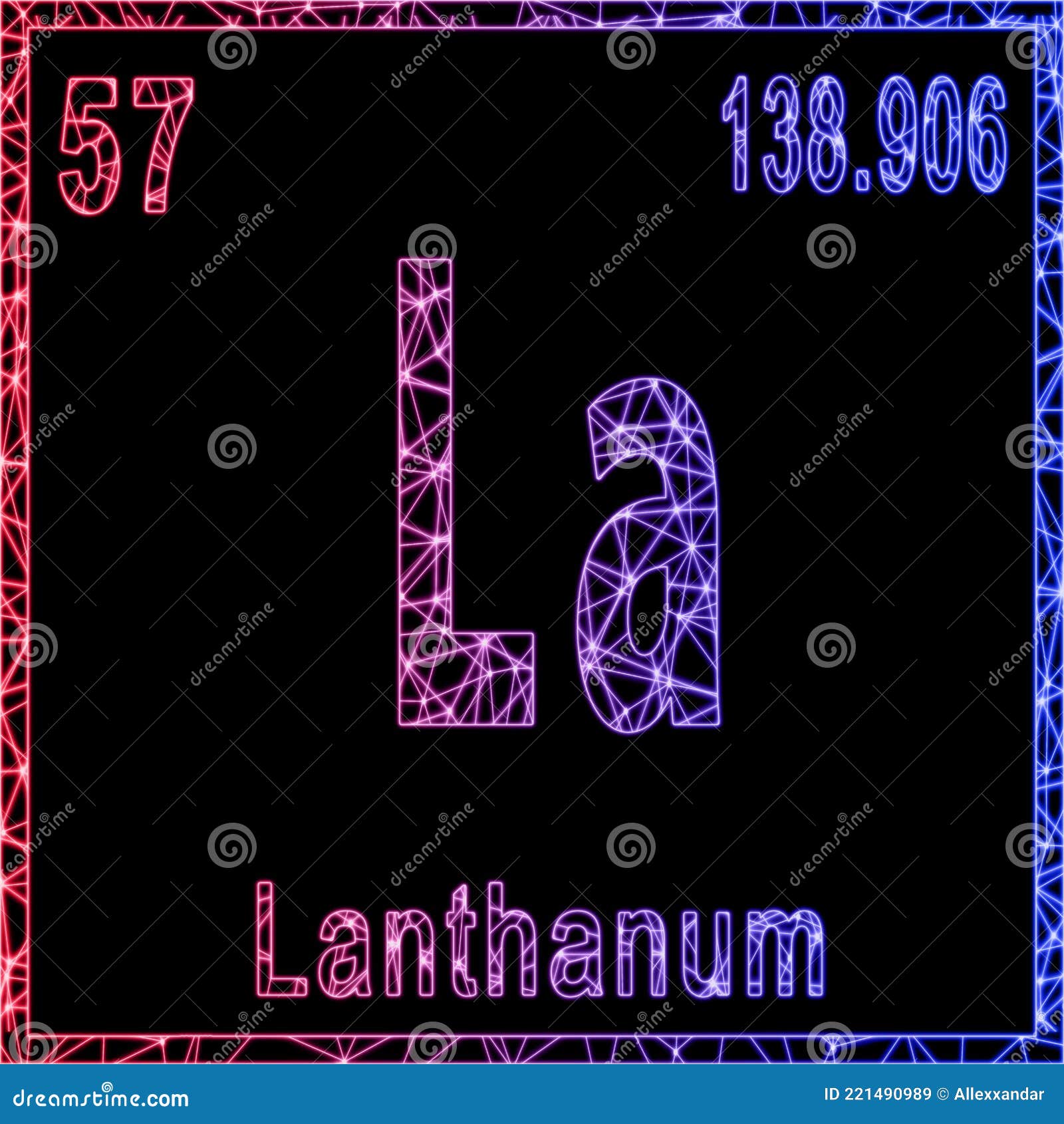 Lanthanum Chemical Symbol. Cartoon Vector | CartoonDealer.com #287622051