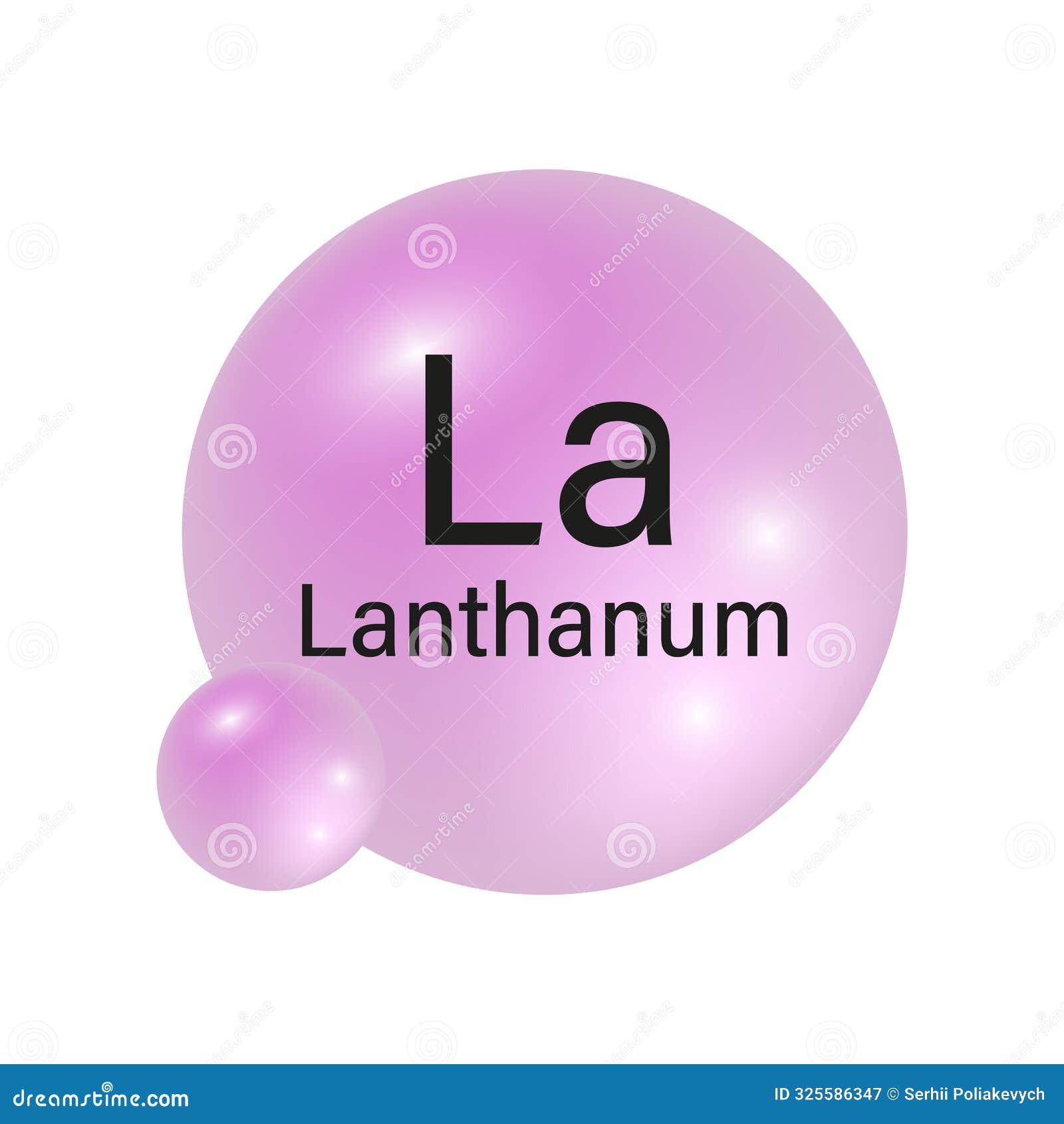 Lanthanum Element Icon. Pink Gradient Spheres. Vector Chemistry Symbol ...