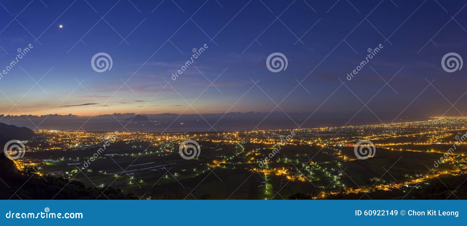 Lanyang Plain and Gueishan Island at Ilan, Taiwan Stock Image - Image ...