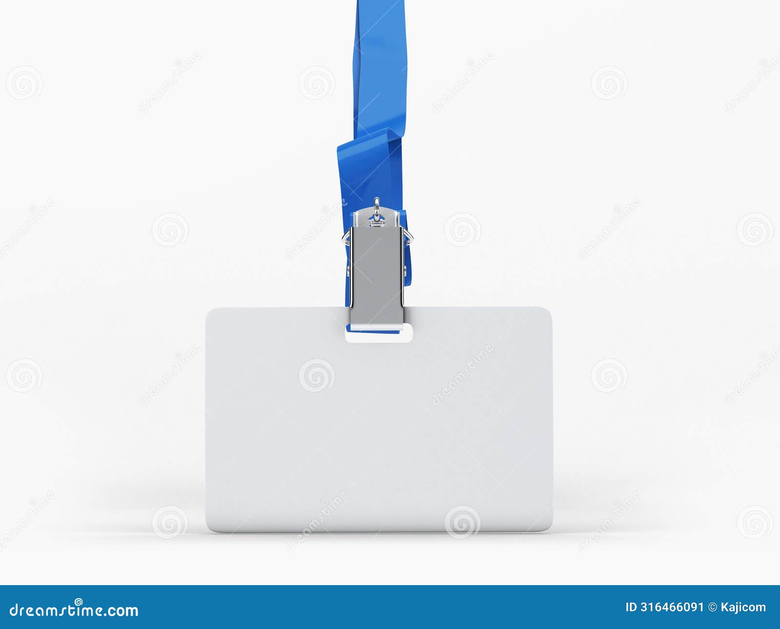 Lanyard Name Badge Tag Mockup 3D Rendering Stock Illustration ...