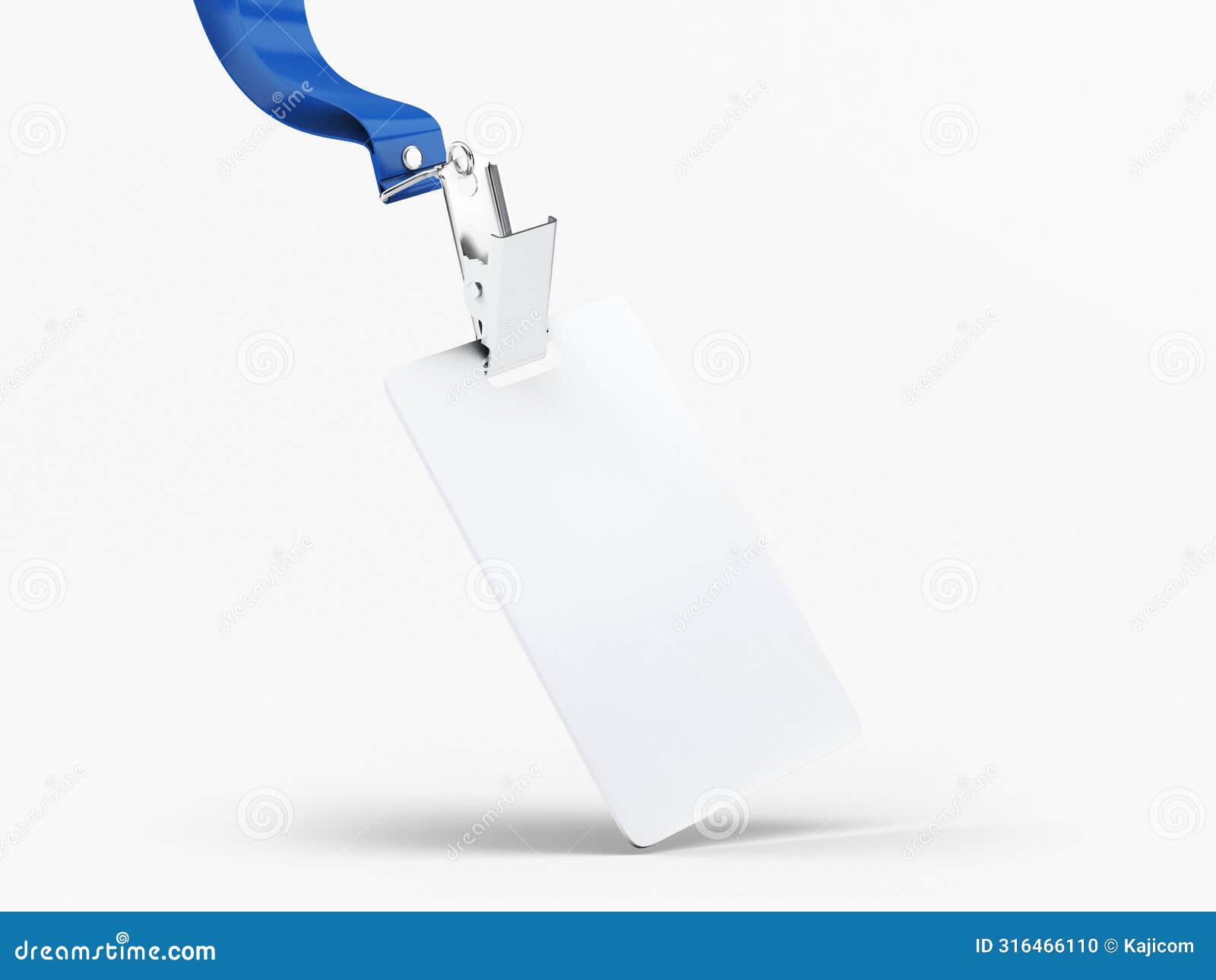 Lanyard Name Badge Tag Mockup 3D Rendering Stock Illustration ...