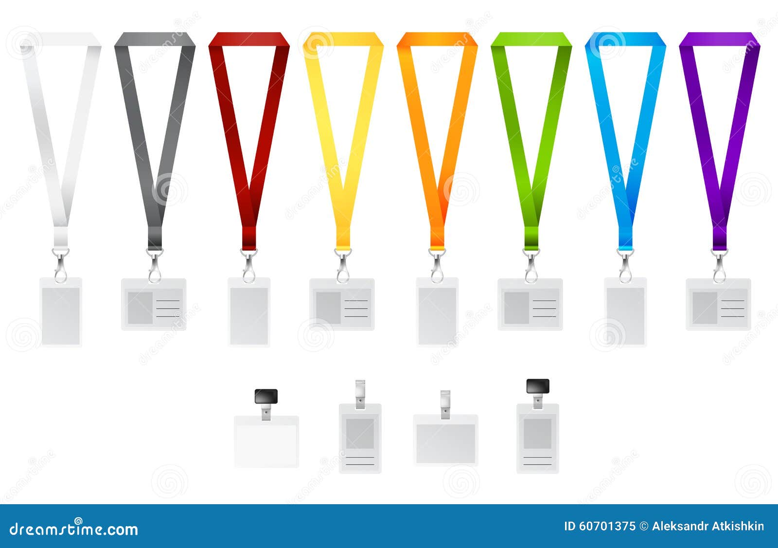 Lanyards stock vector. Illustration of white, isolated - 60701375