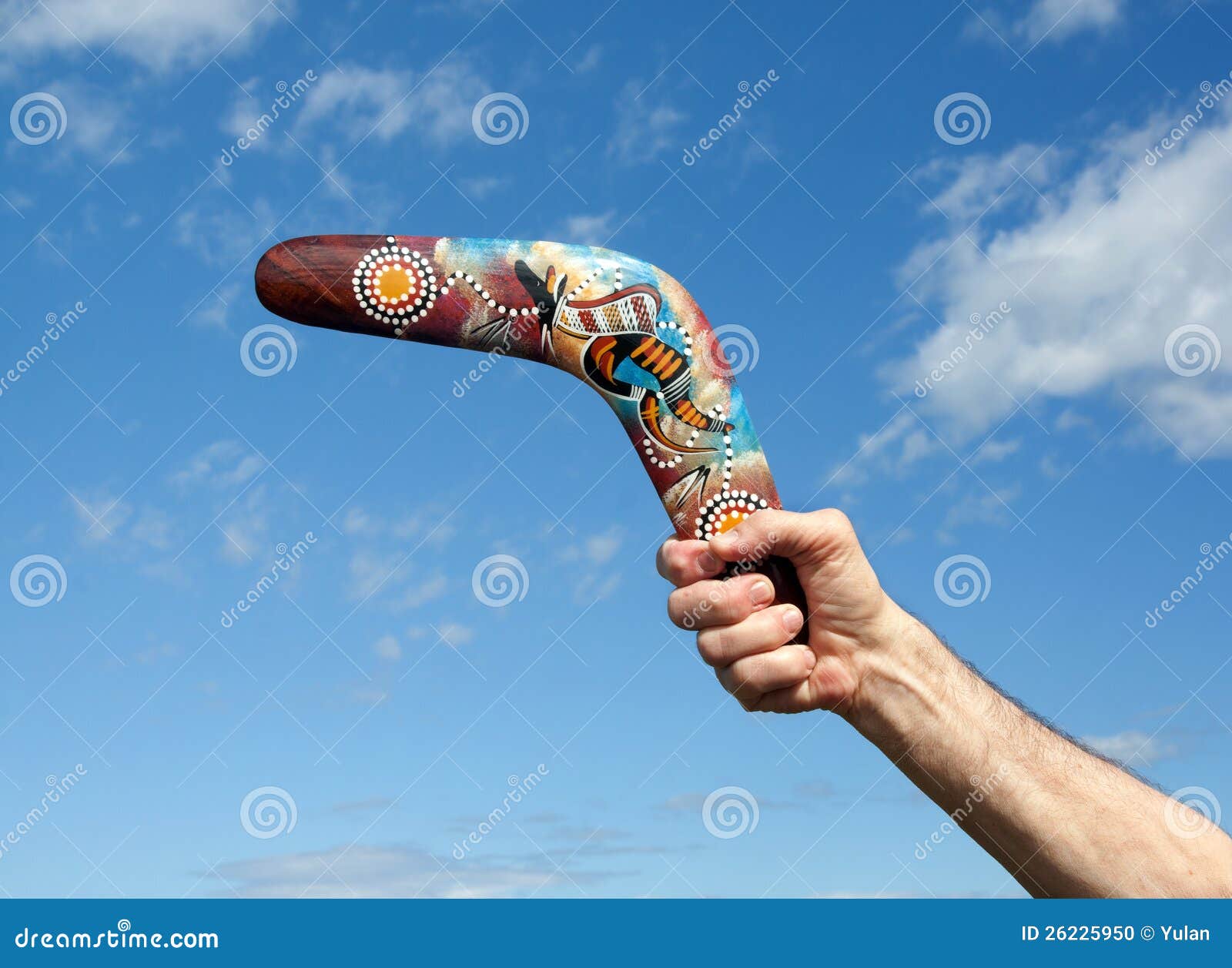 Lanzar un bumerang foto de archivo. Imagen de curva, australia - 26225950