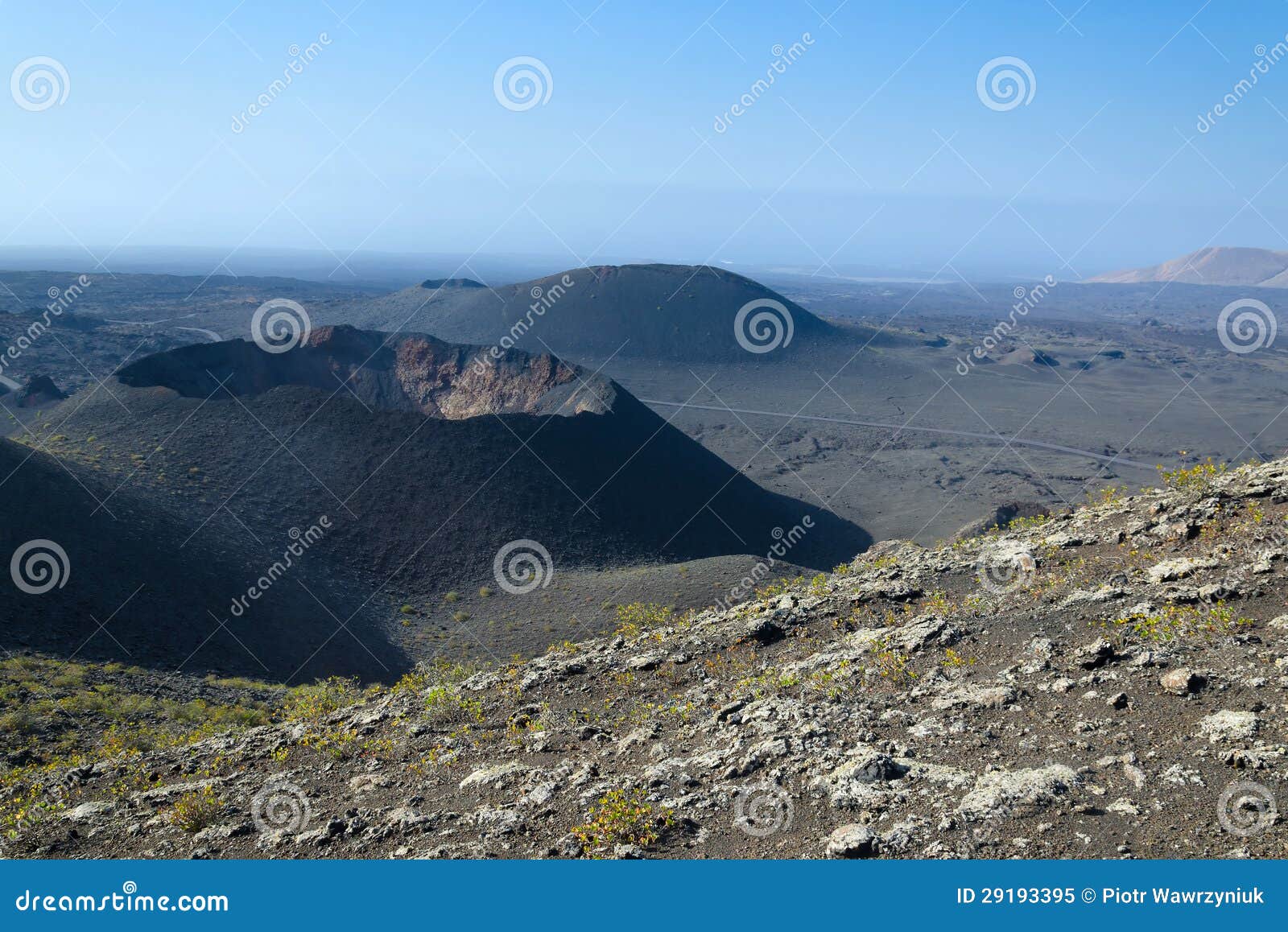 Lanzarote volcano crater stock image. Image of arid, crater - 29193395
