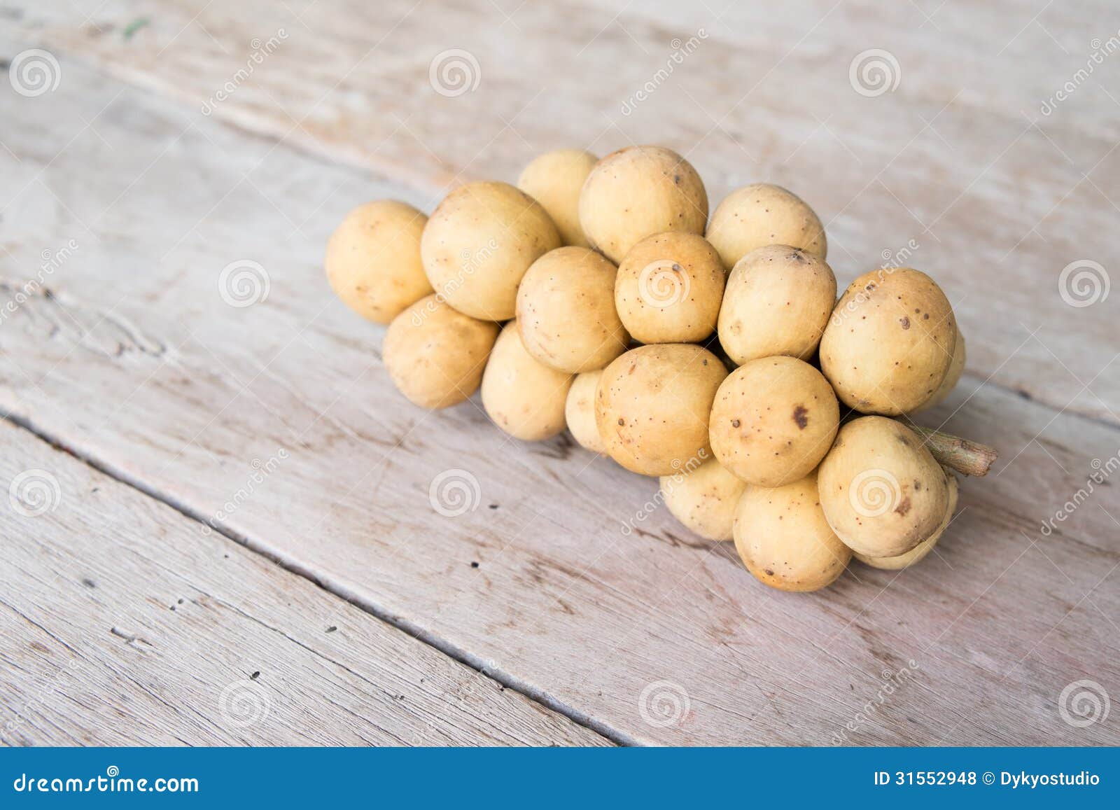 Lanzones Fruit (Longkong) on Wooden Table Stock Photo - Image of ...