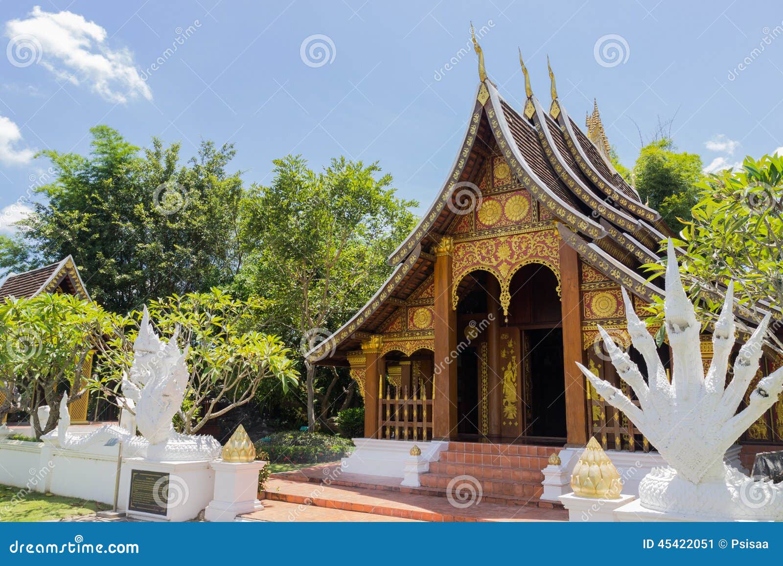 The Lao Antique Architecture Design Pavilion Stock Image - Image of ...