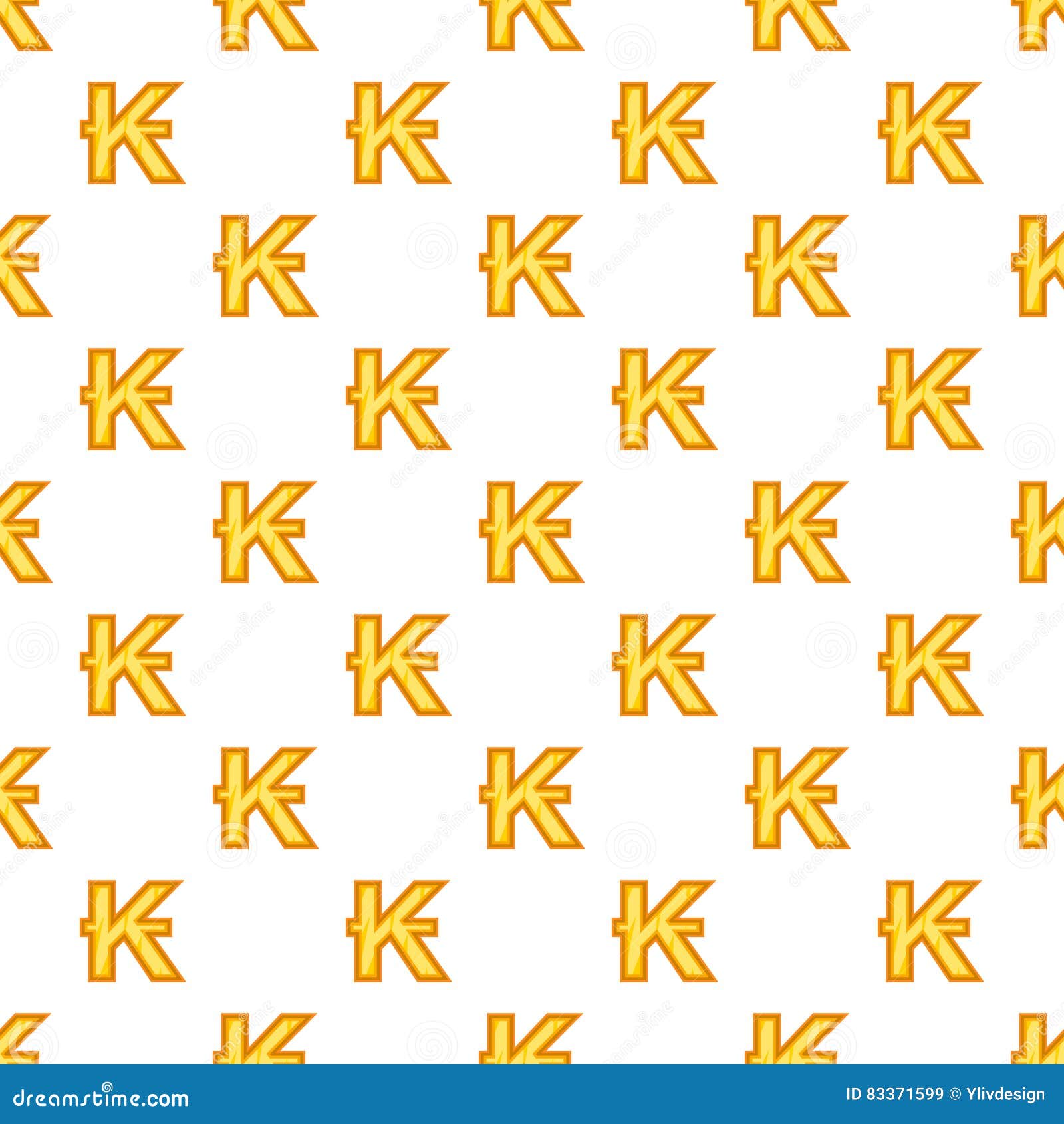 Lao Kip Currency Symbol Pattern, Cartoon Style Stock Vector ...