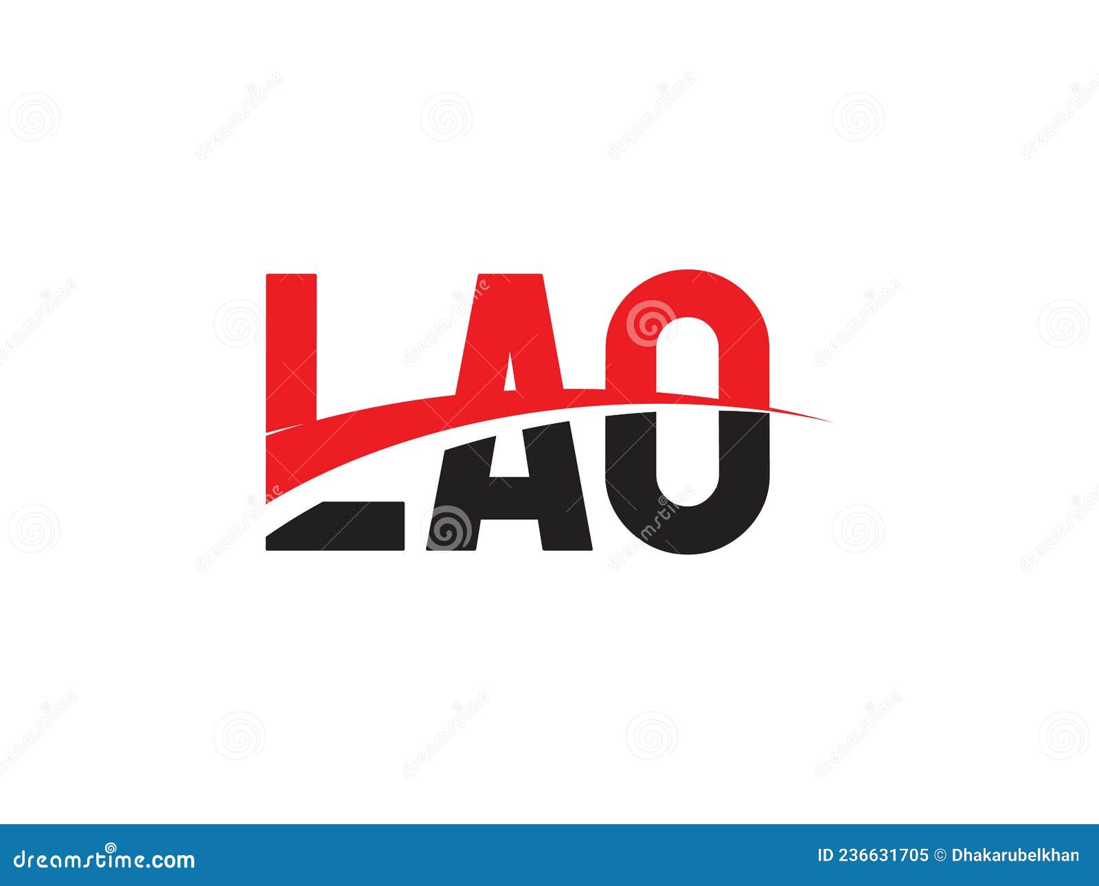 LAO Letter Initial Logo Design Stock Vector - Illustration of isolated ...