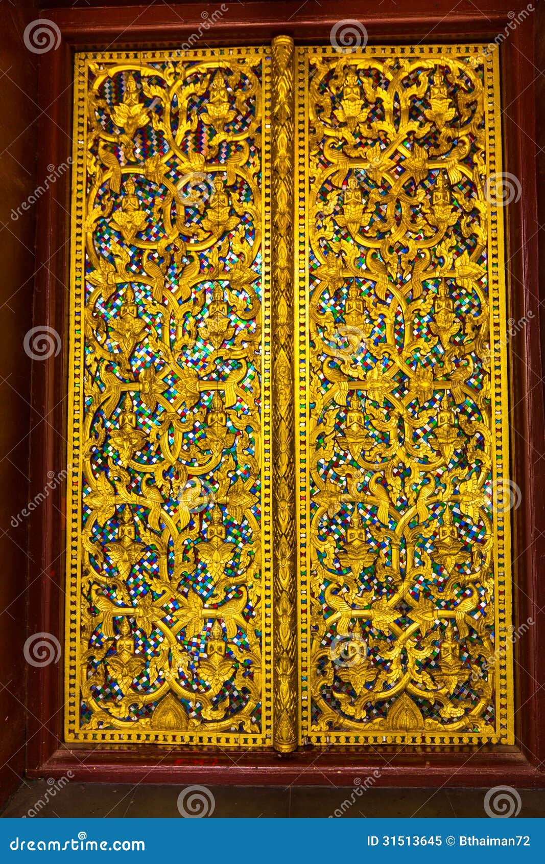 Lao temple gate, Laos stock image. Image of detailed - 31513645