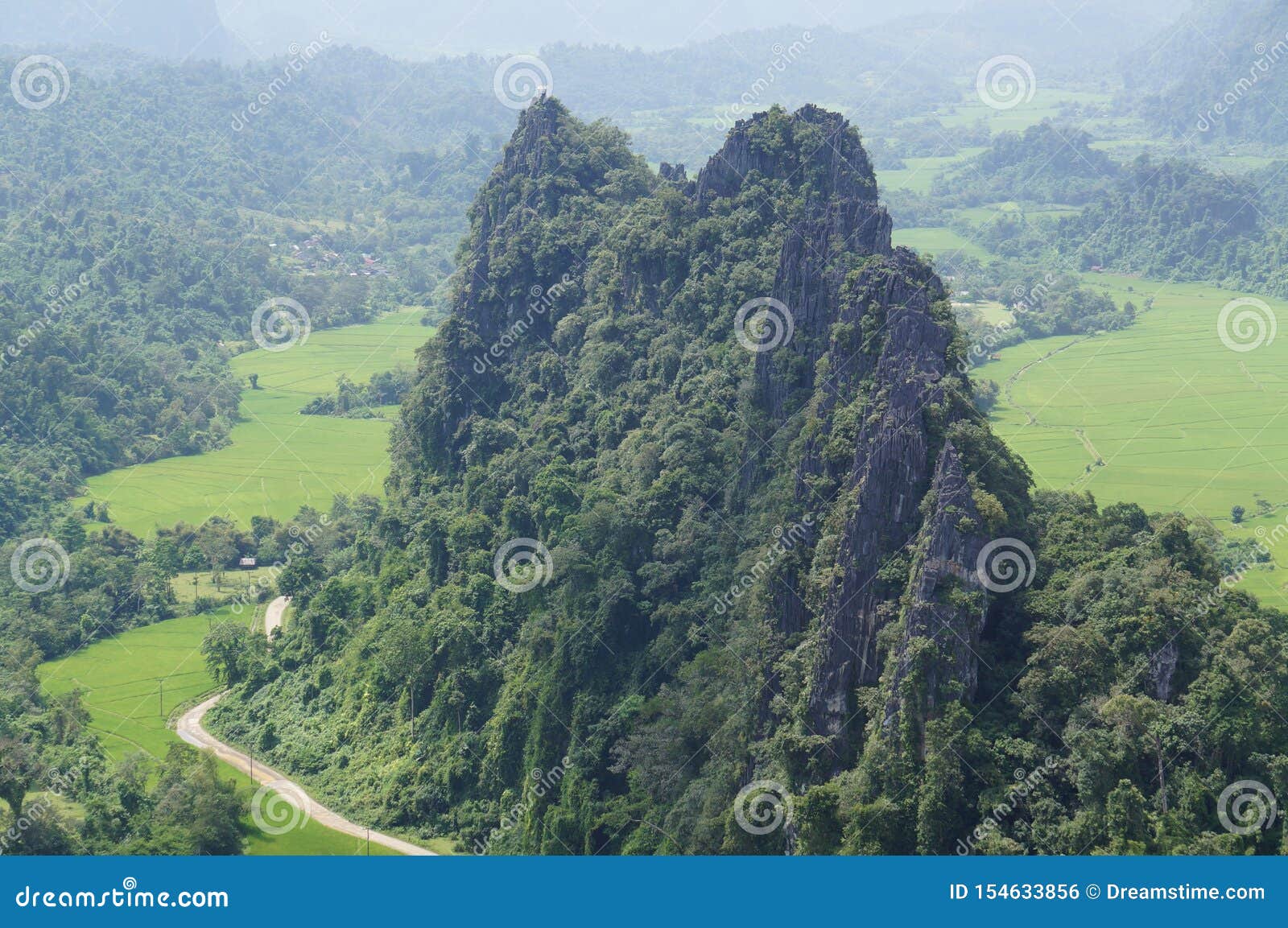 Laos countryside - Asia stock photo. Image of rice, countryside - 154633856