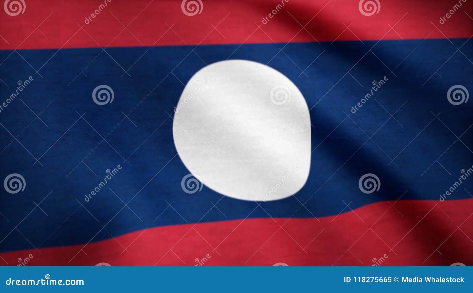 Laos Flag Waving at Wind. Flag of Laos Animation Stock Image - Image of ...