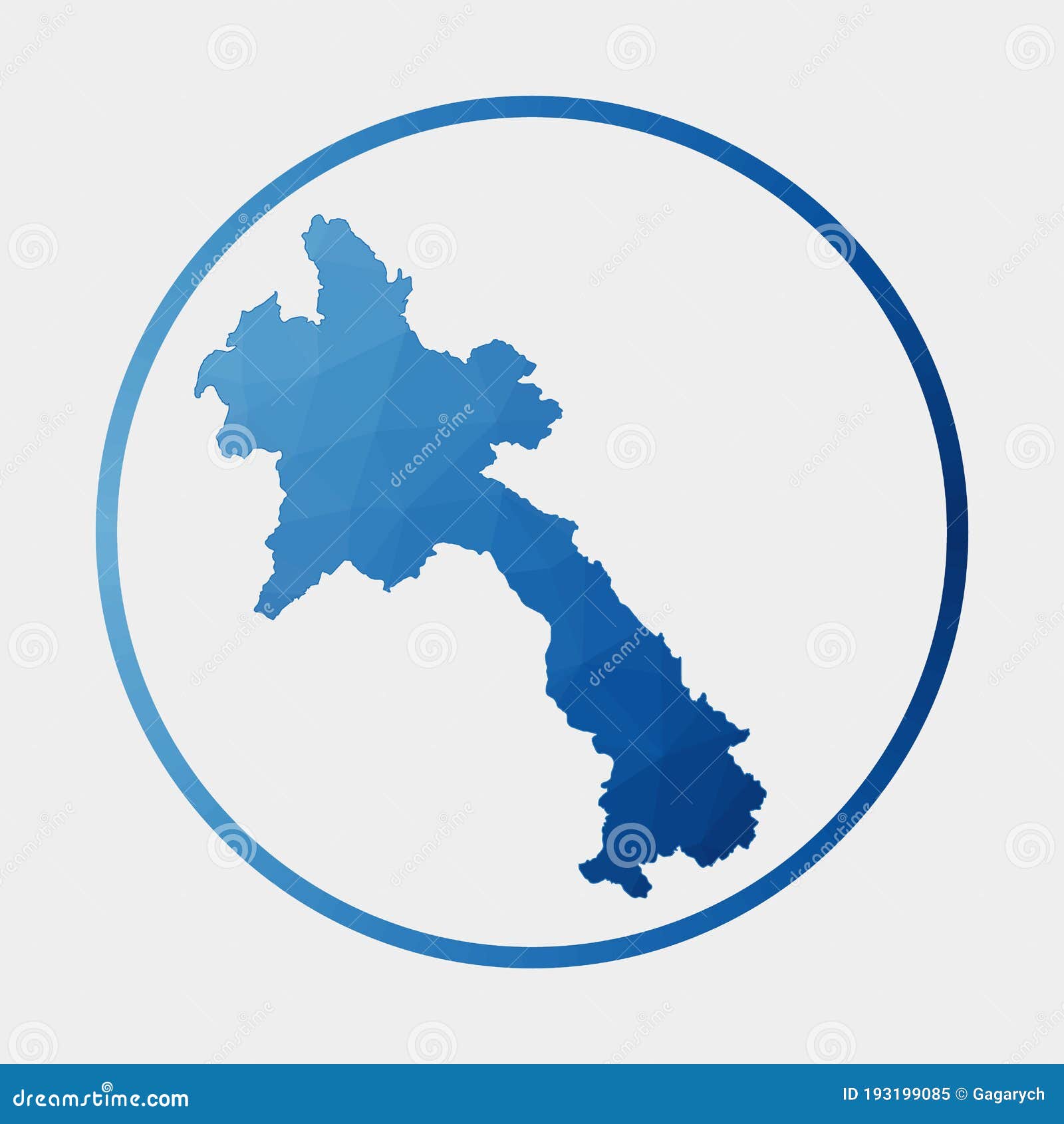Laos icon. stock vector. Illustration of polygon, national - 193199085