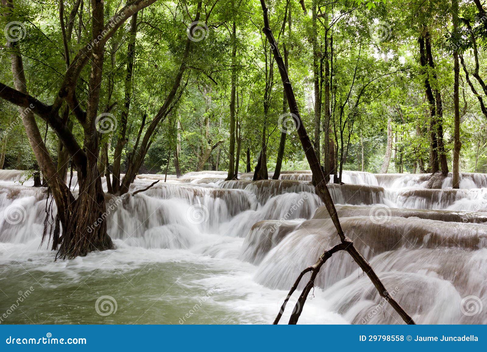 Tad Sae Waterfall stock photo. Image of mountain, heaven - 29798558