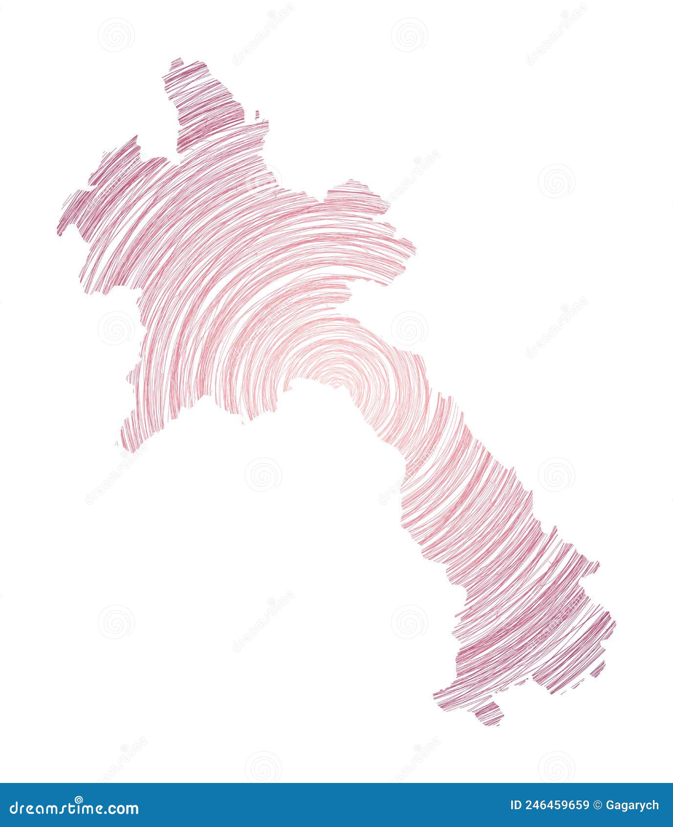 Laos Map Filled with Concentric Circles. Stock Vector - Illustration of ...