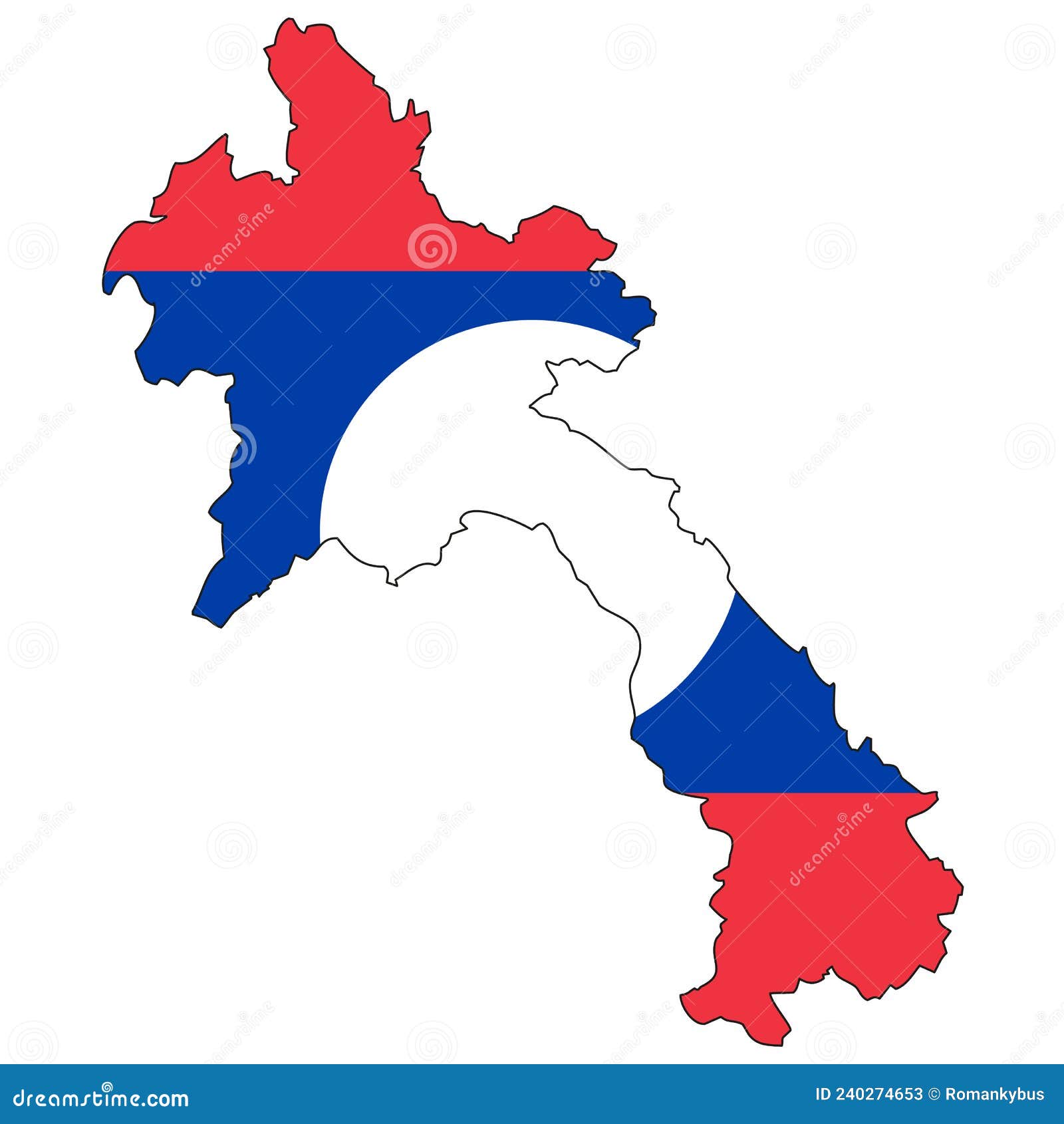 Laos State Map Vector Silhouette | CartoonDealer.com #123850310