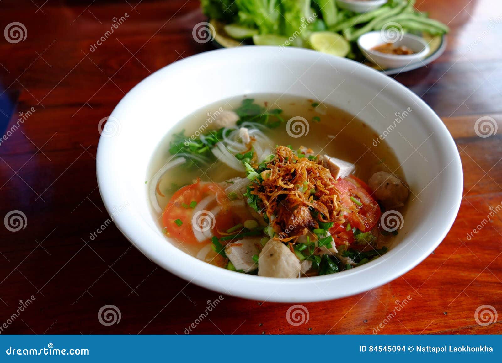 Laos noodle name is Fer stock photo. Image of laos, dilicious - 84545094