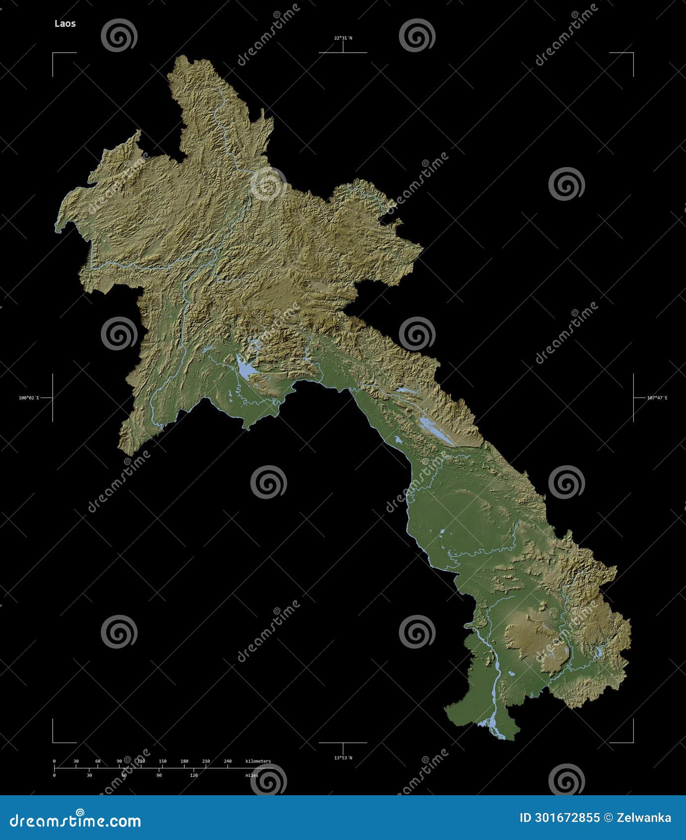 Laos shape on black. Pale stock illustration. Illustration of isolated ...