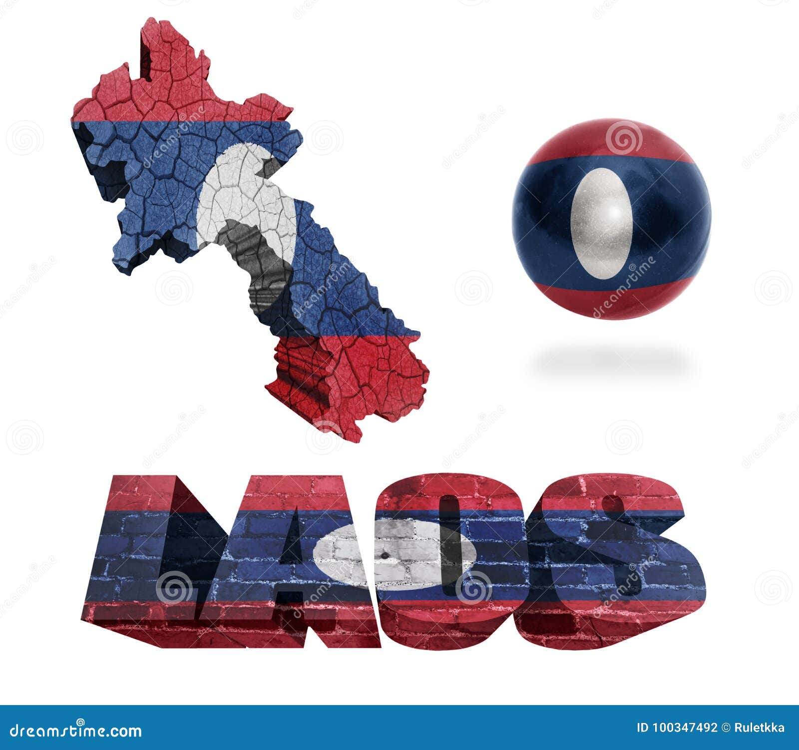 Laos Symbols stock illustration. Illustration of background - 100347492