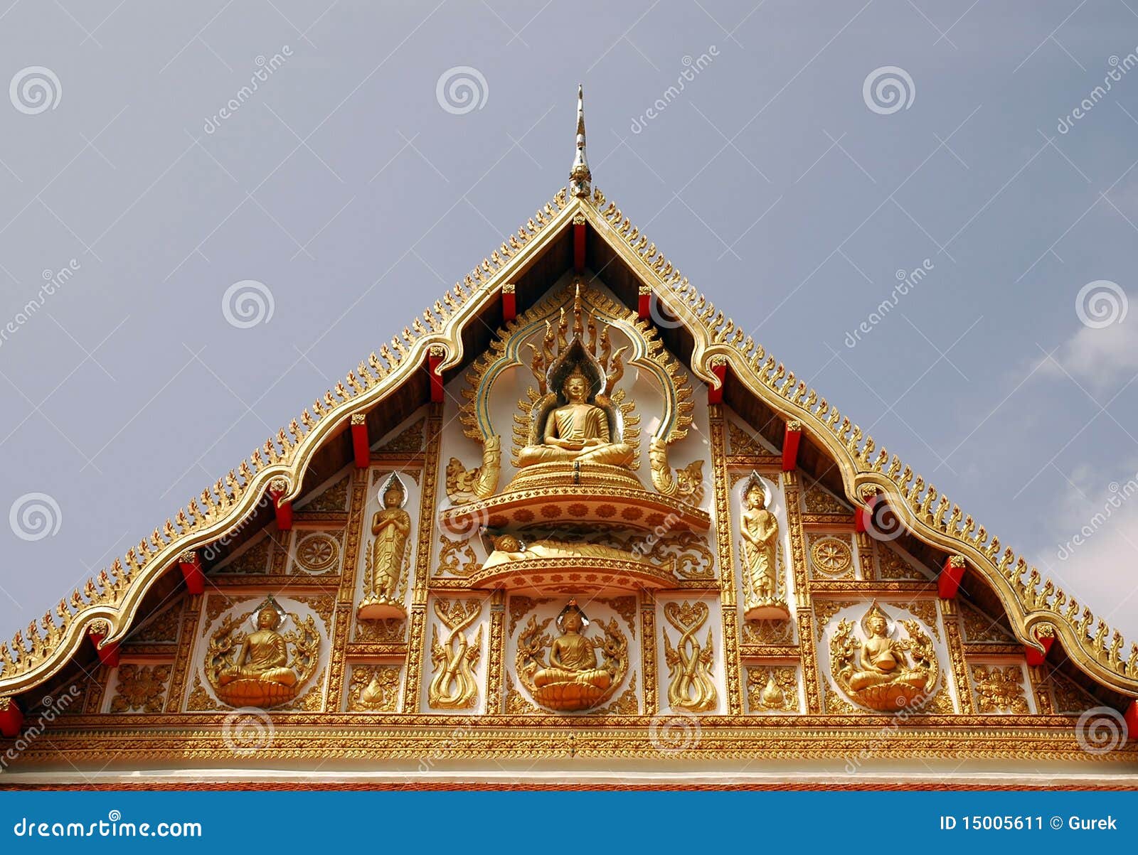 Laos temple facade stock image. Image of luangprabang - 15005611