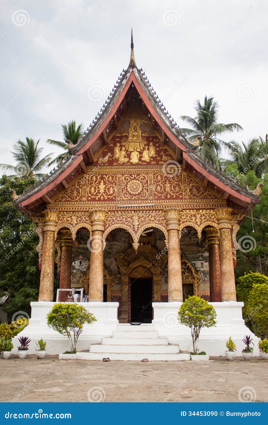 Laos temple stock photo. Image of laos, luang, travel - 34453090