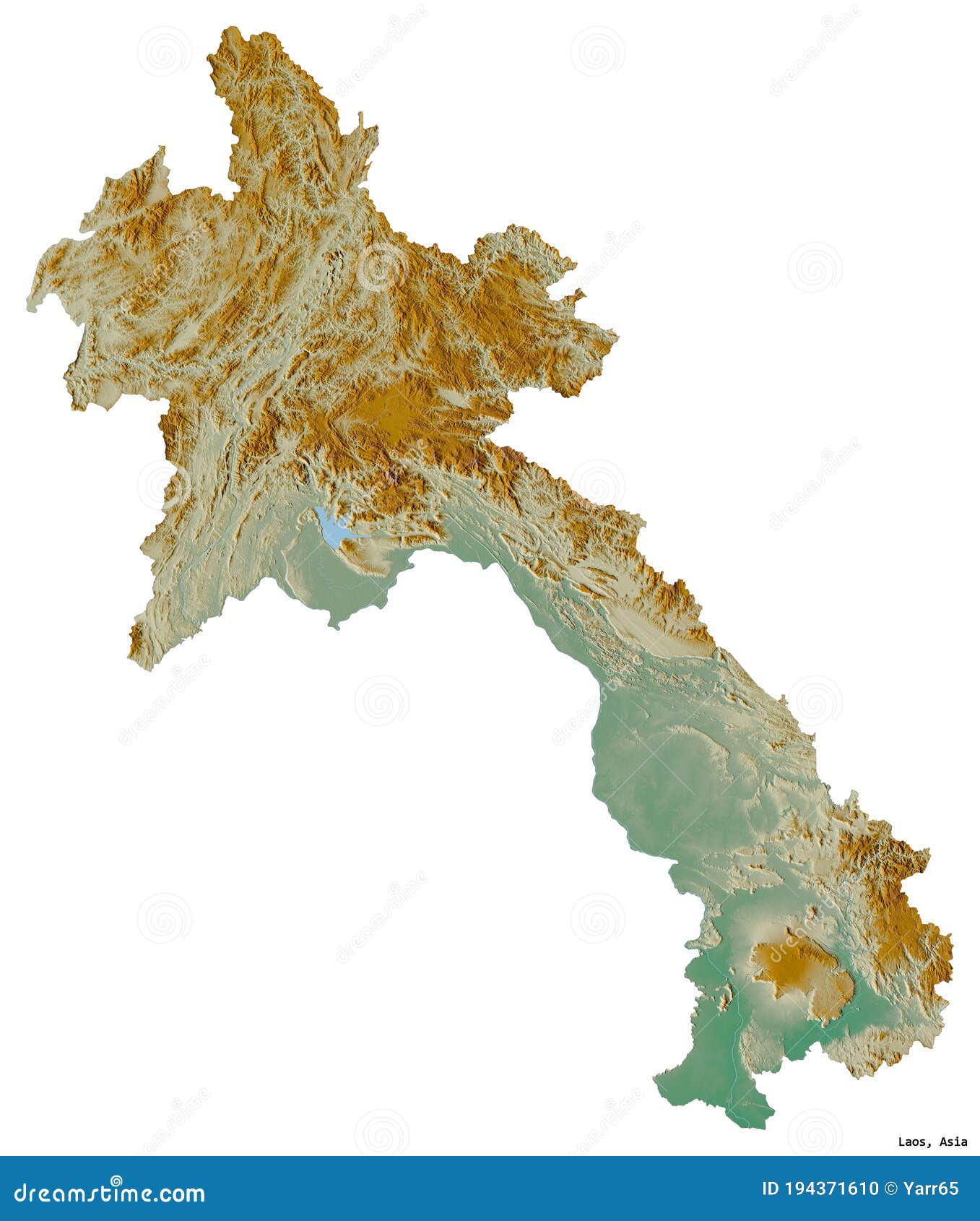 Laos on white. Relief stock illustration. Illustration of view - 194371610