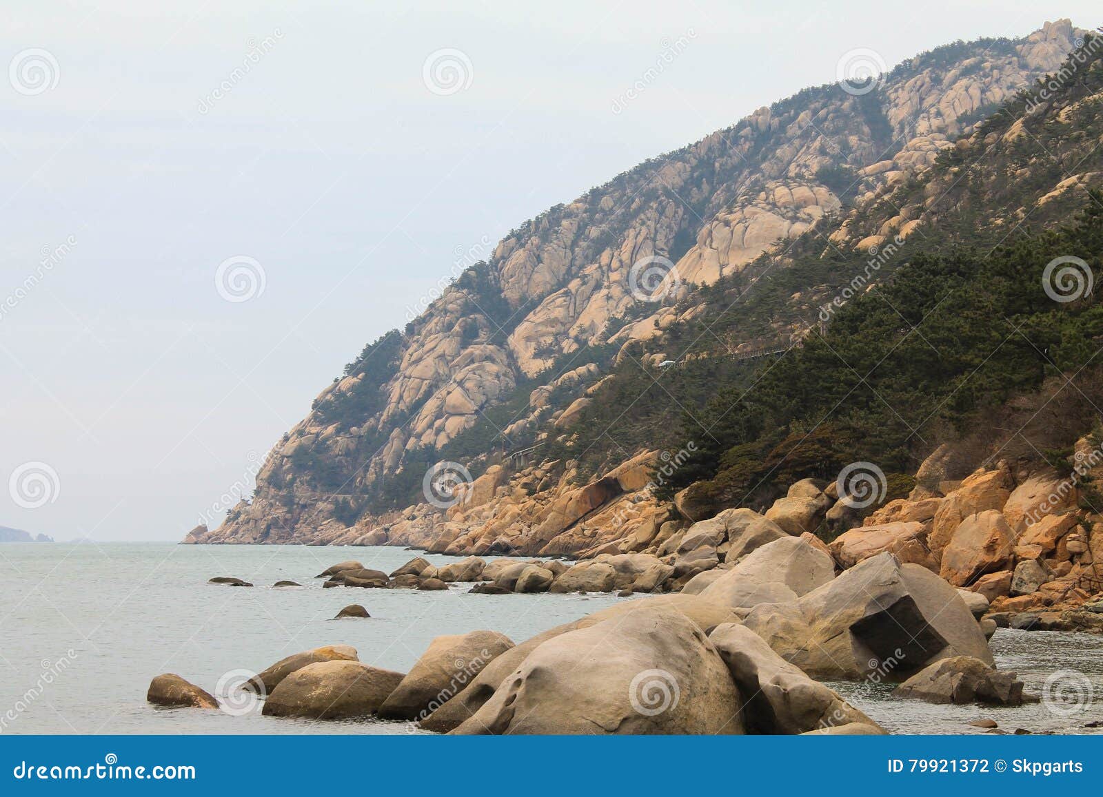 Laoshan Mountains stock photo. Image of coastline, rugged - 79921372