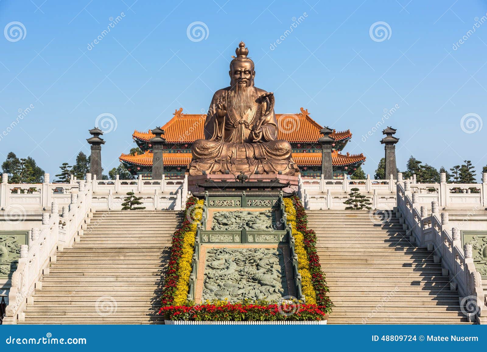 Laozi statue stock photo. Image of chinese, taoist, holy - 48809724