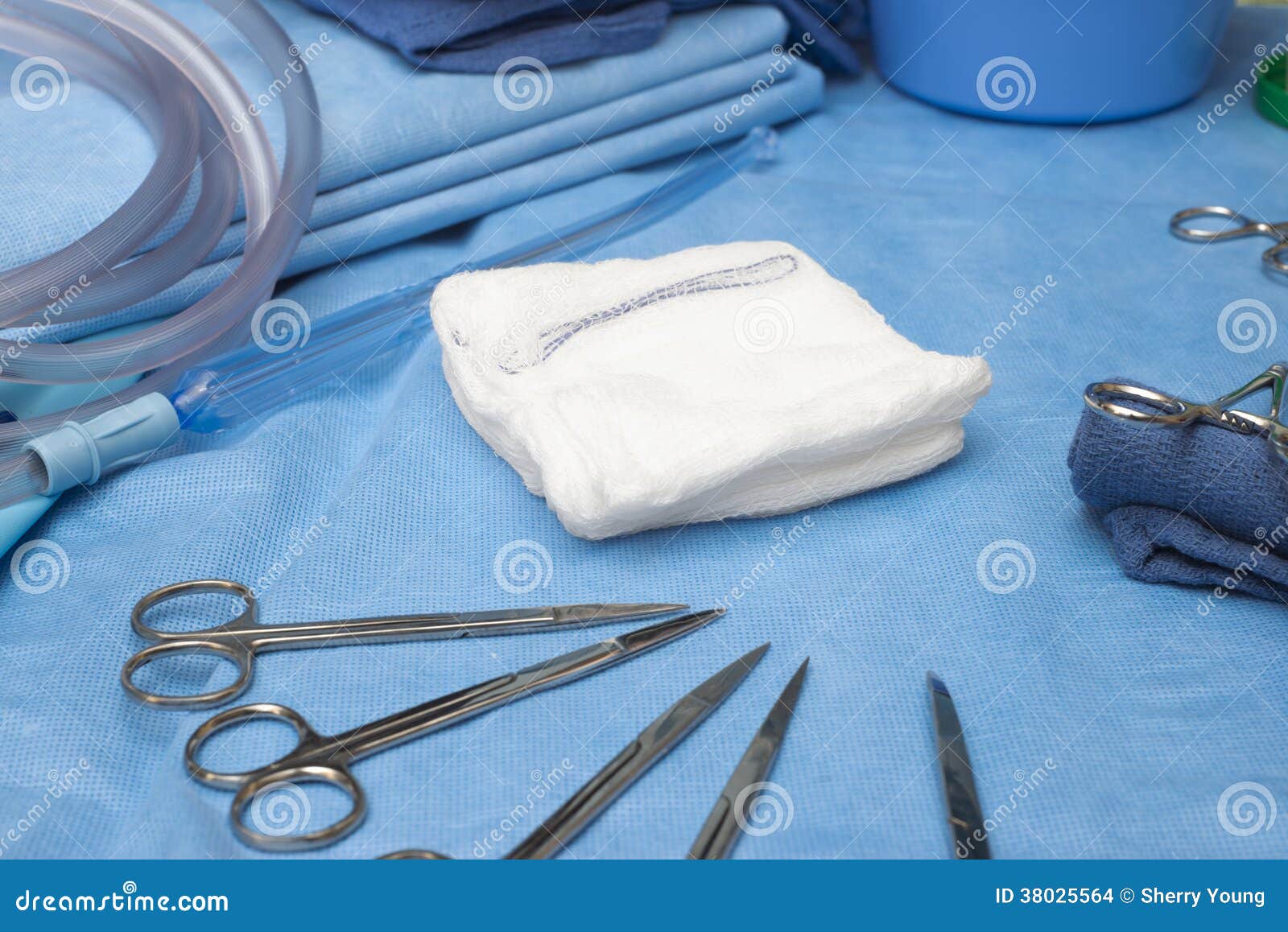 Lap Sponge stock photo. Image of tool, blue, wound, medicine - 38025564