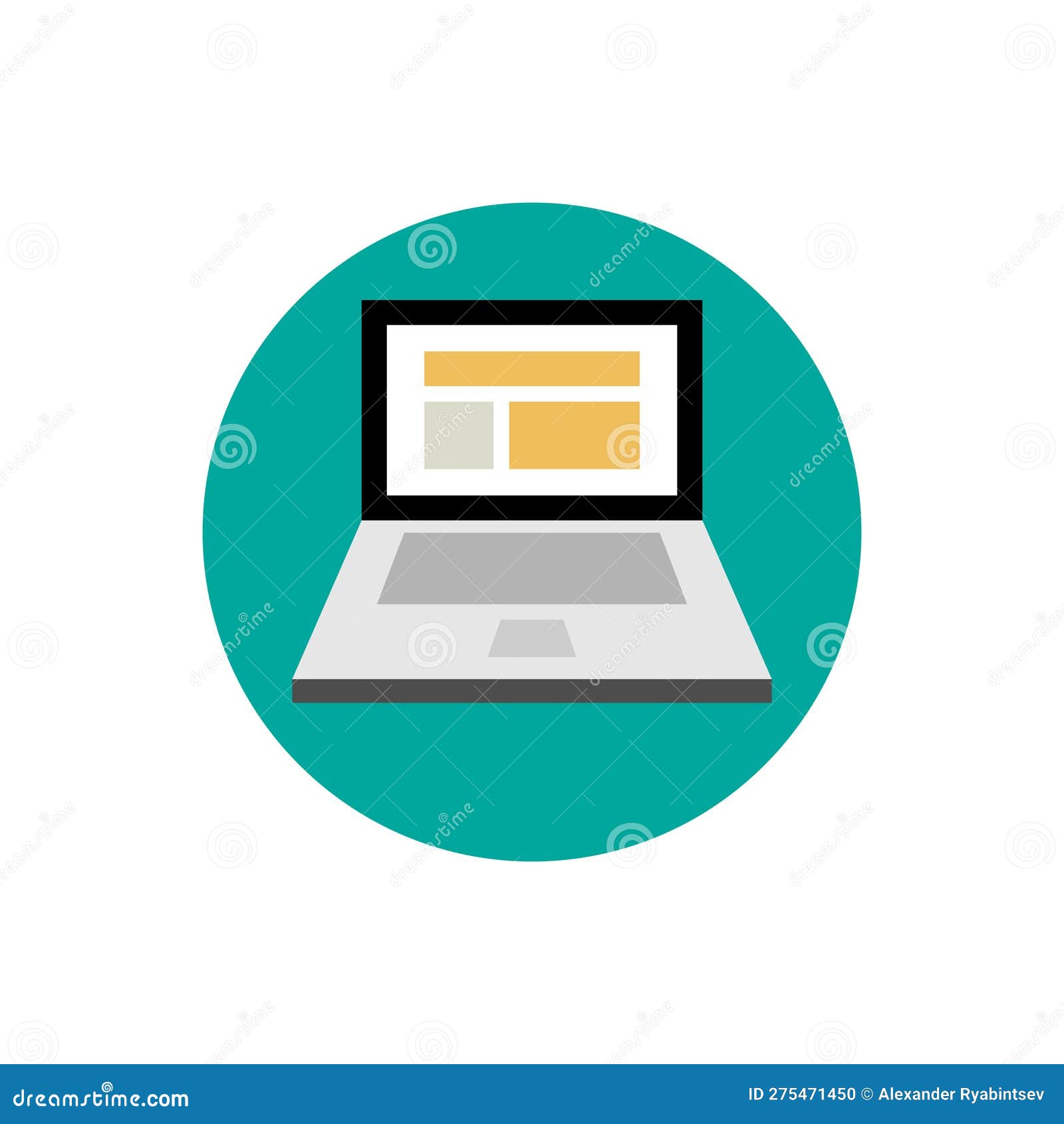 Lap Top Flat Style Vector Illustration. Laptop Icon. Stock Vector ...