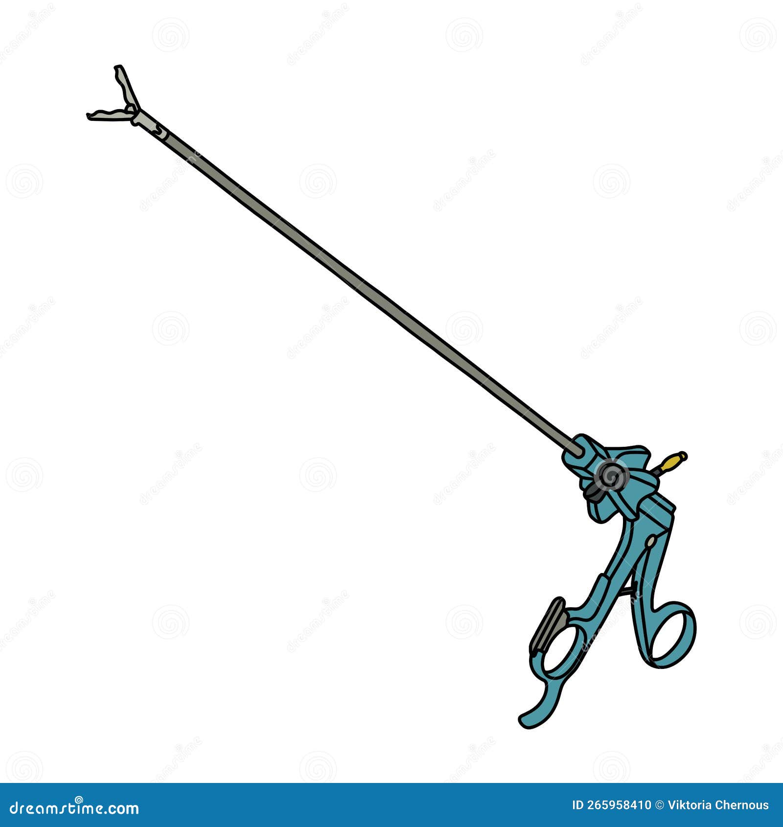 Laparoscopic Forceps Doodle Icon, Vector Color Line Illustration ...