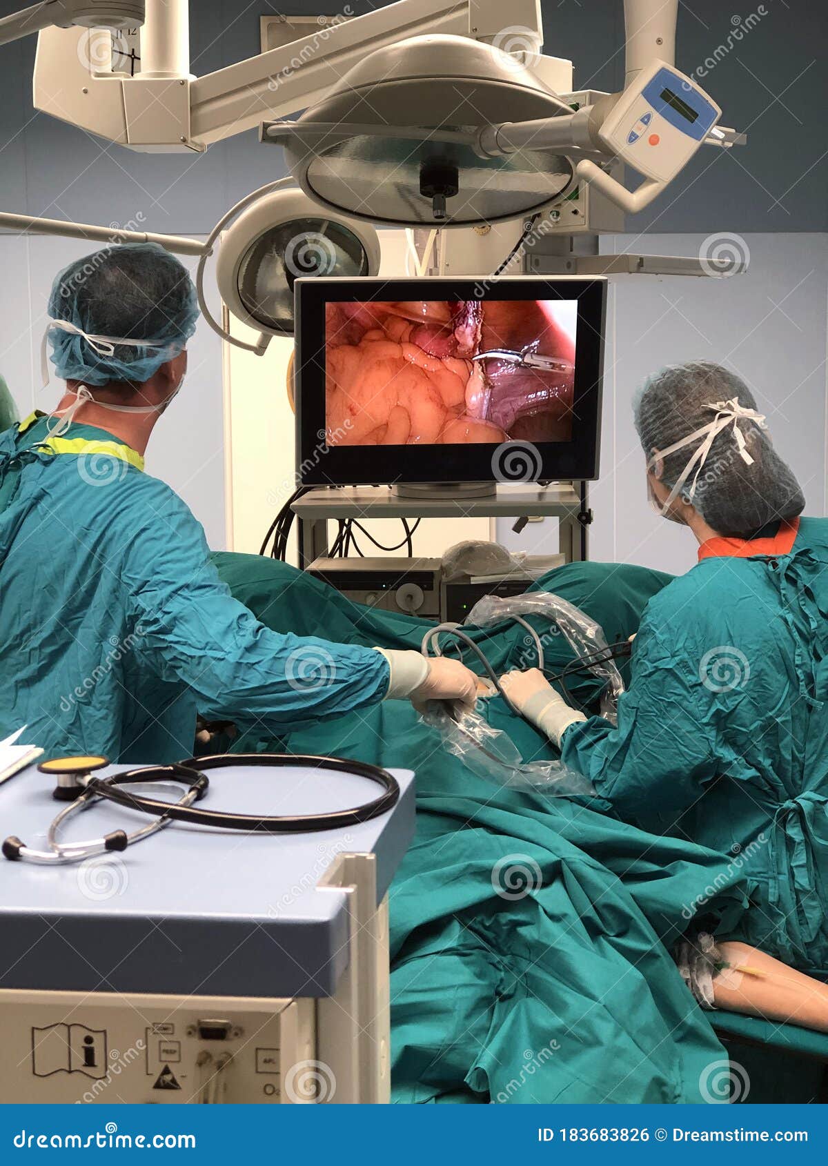 Laparoscopic Surgery. the Process of Performing a Surgical Operation ...