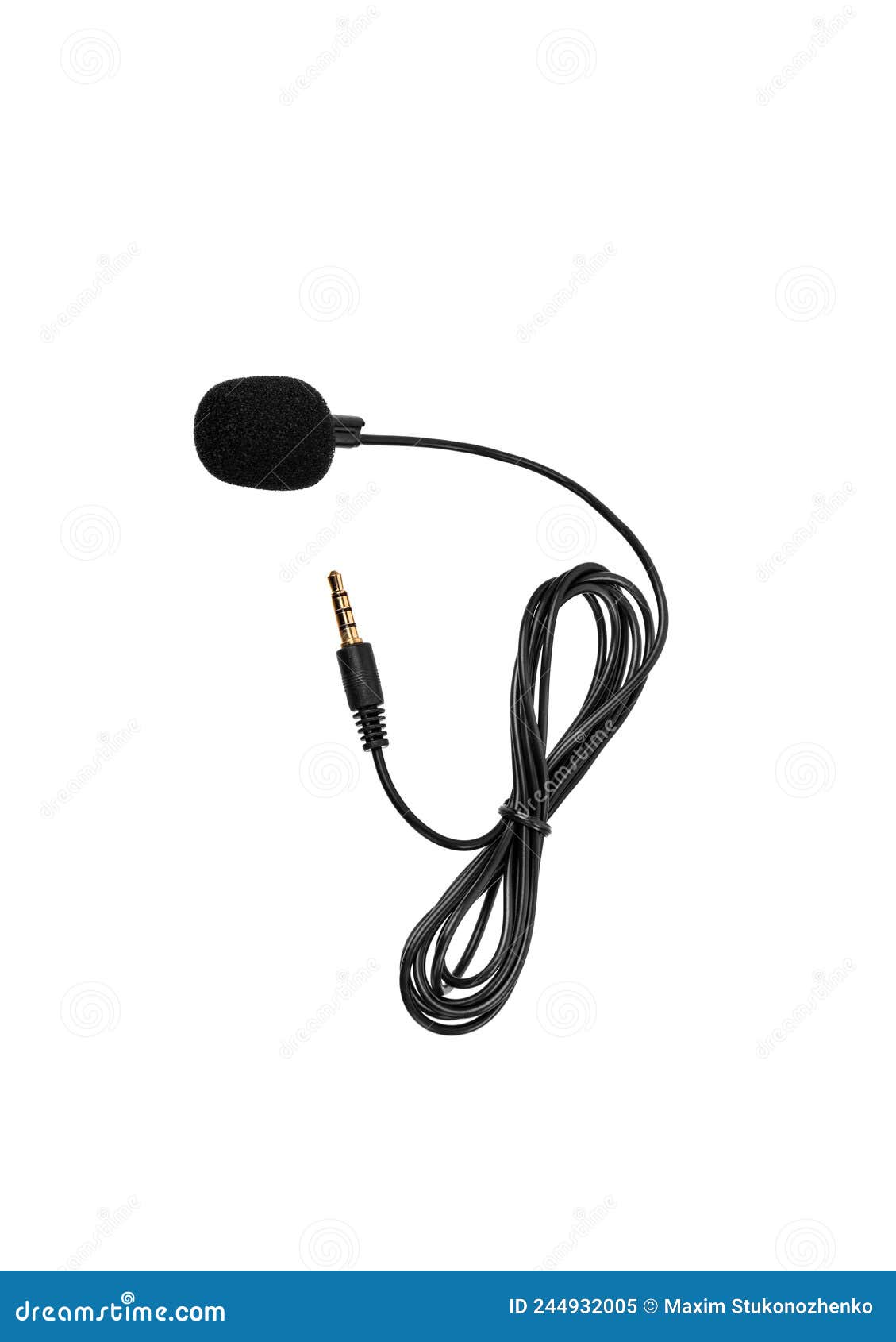 Lapel Microphone. Small Discreet Wired Microphone with Wind Protection ...
