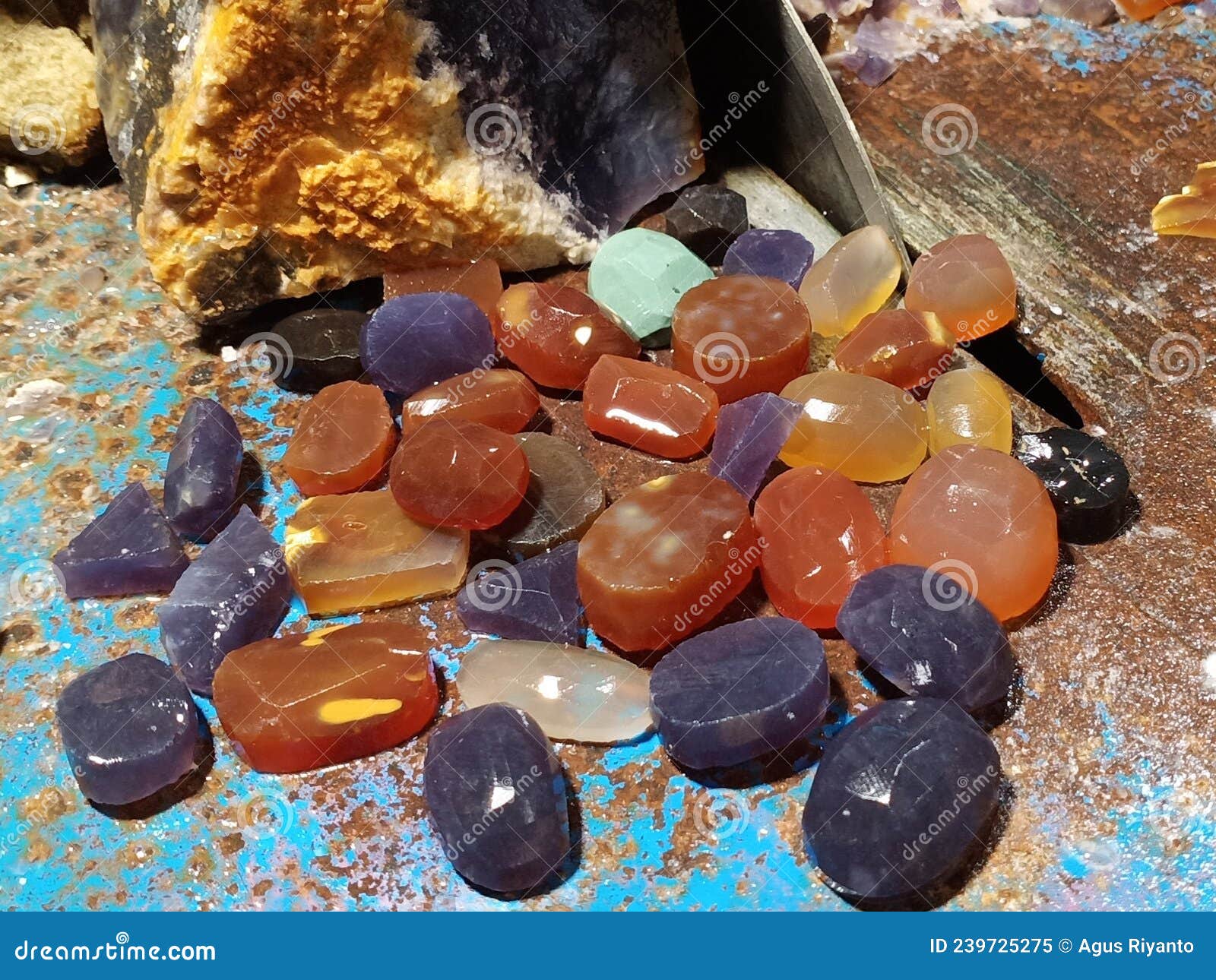 Lapidary Process - Gemstone Cutting Stock Image - Image of food, iron ...