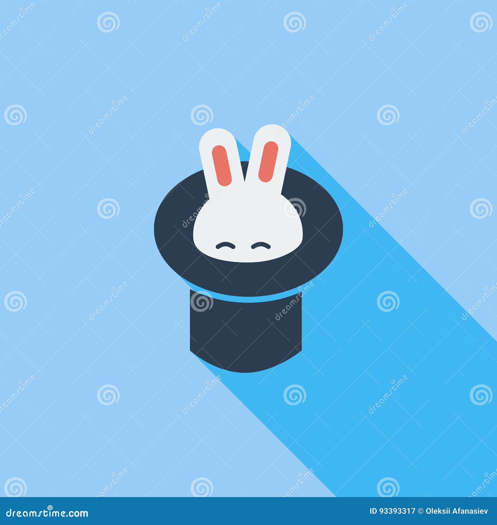 Lapin Dans Le Chapeau De Magicien Illustration de Vecteur ...