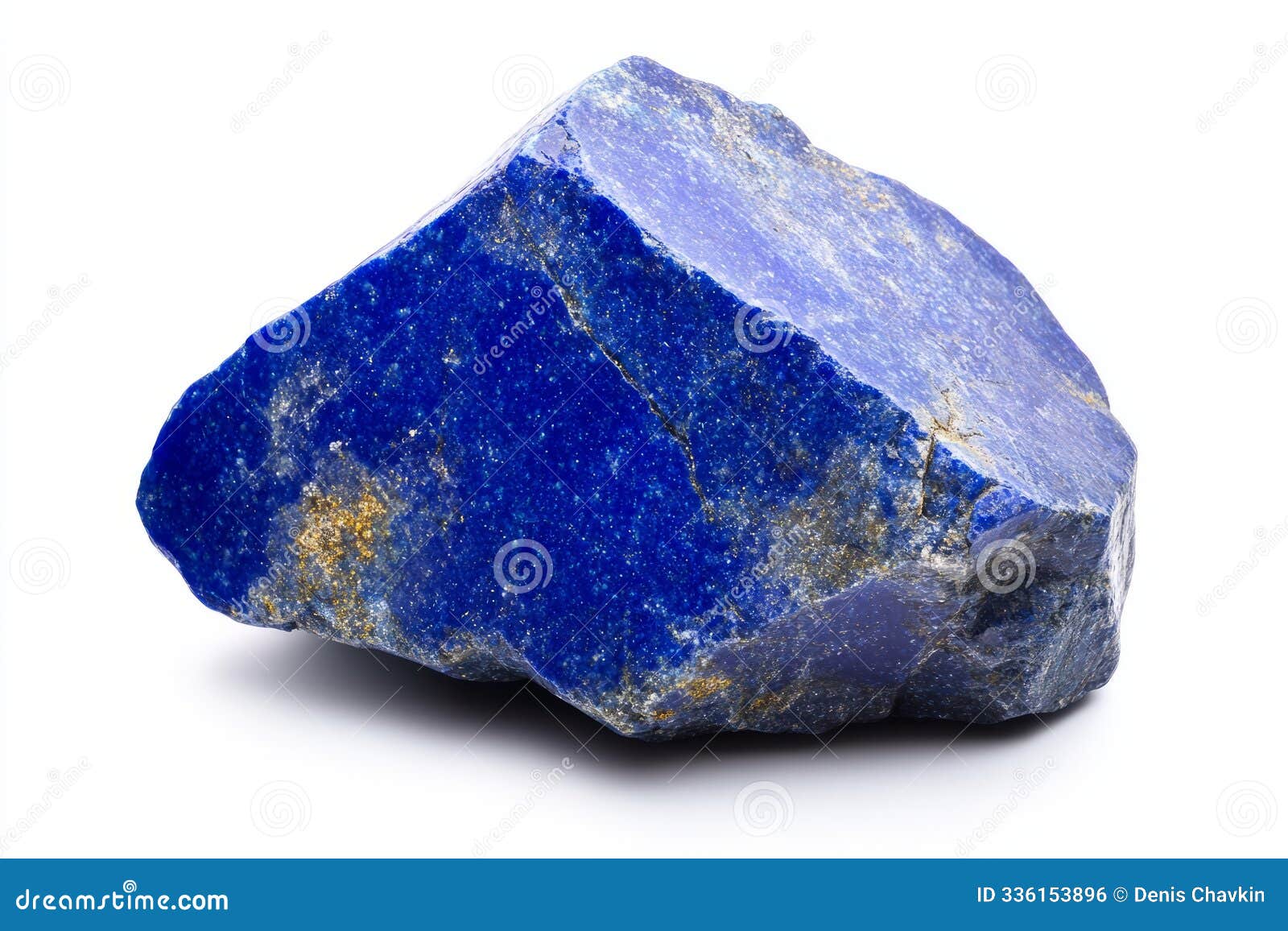 Lapis Lazuli Stone, White Background Stock Illustration - Illustration ...